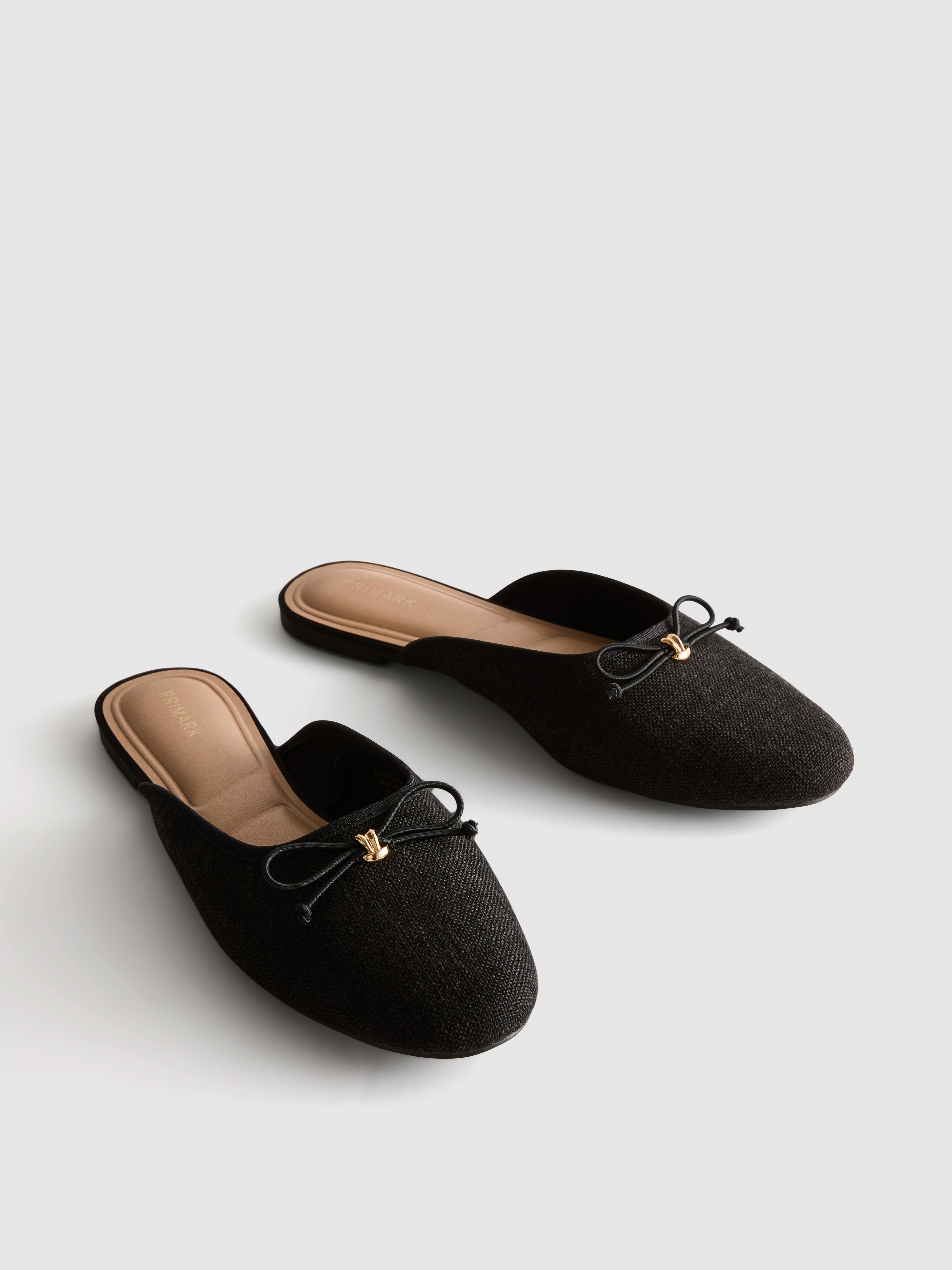 Ballerina-muiltjes met strikje - Zwart - Dames | Primark