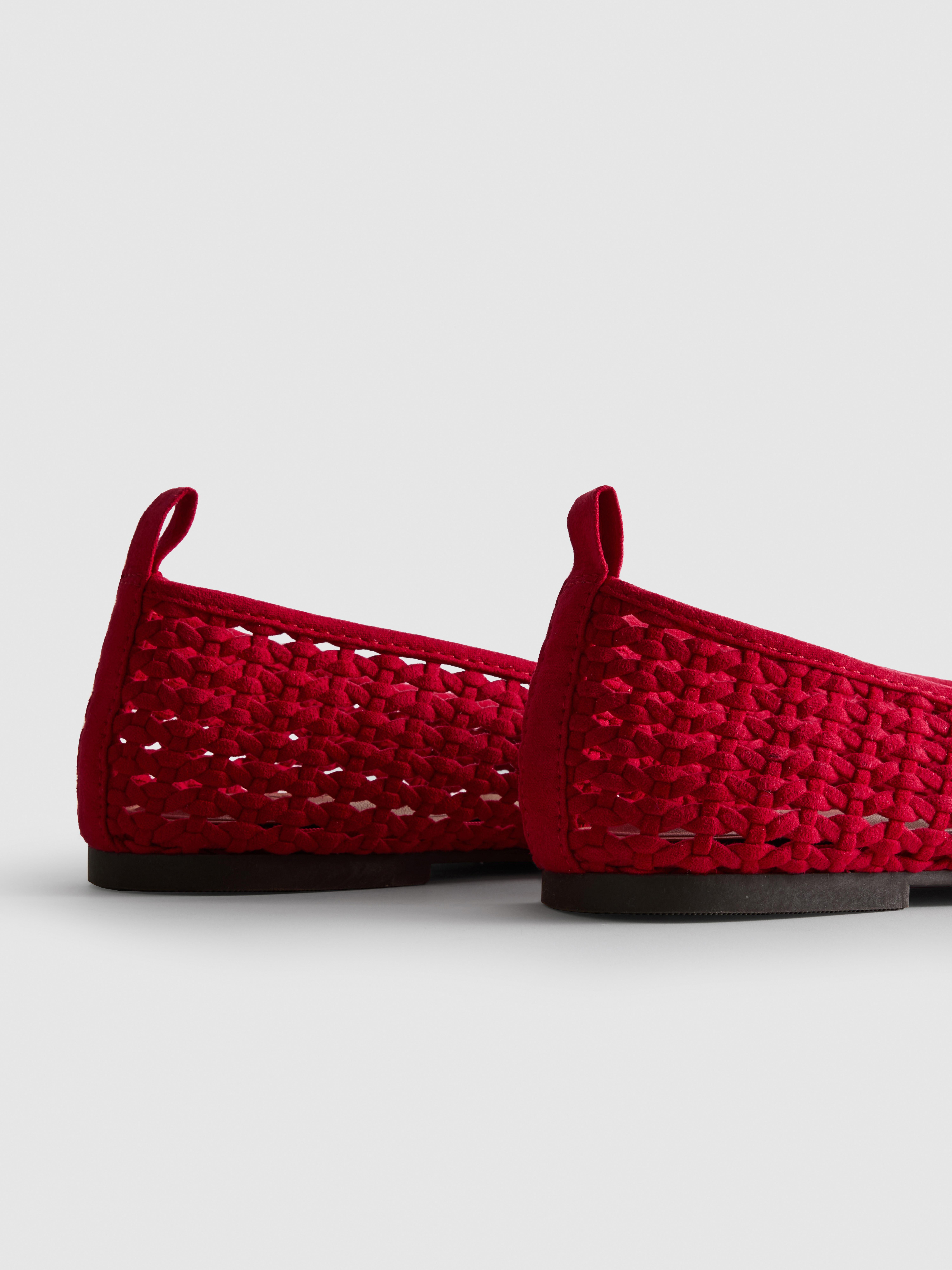 Red Woven Ballet Pumps | Primark