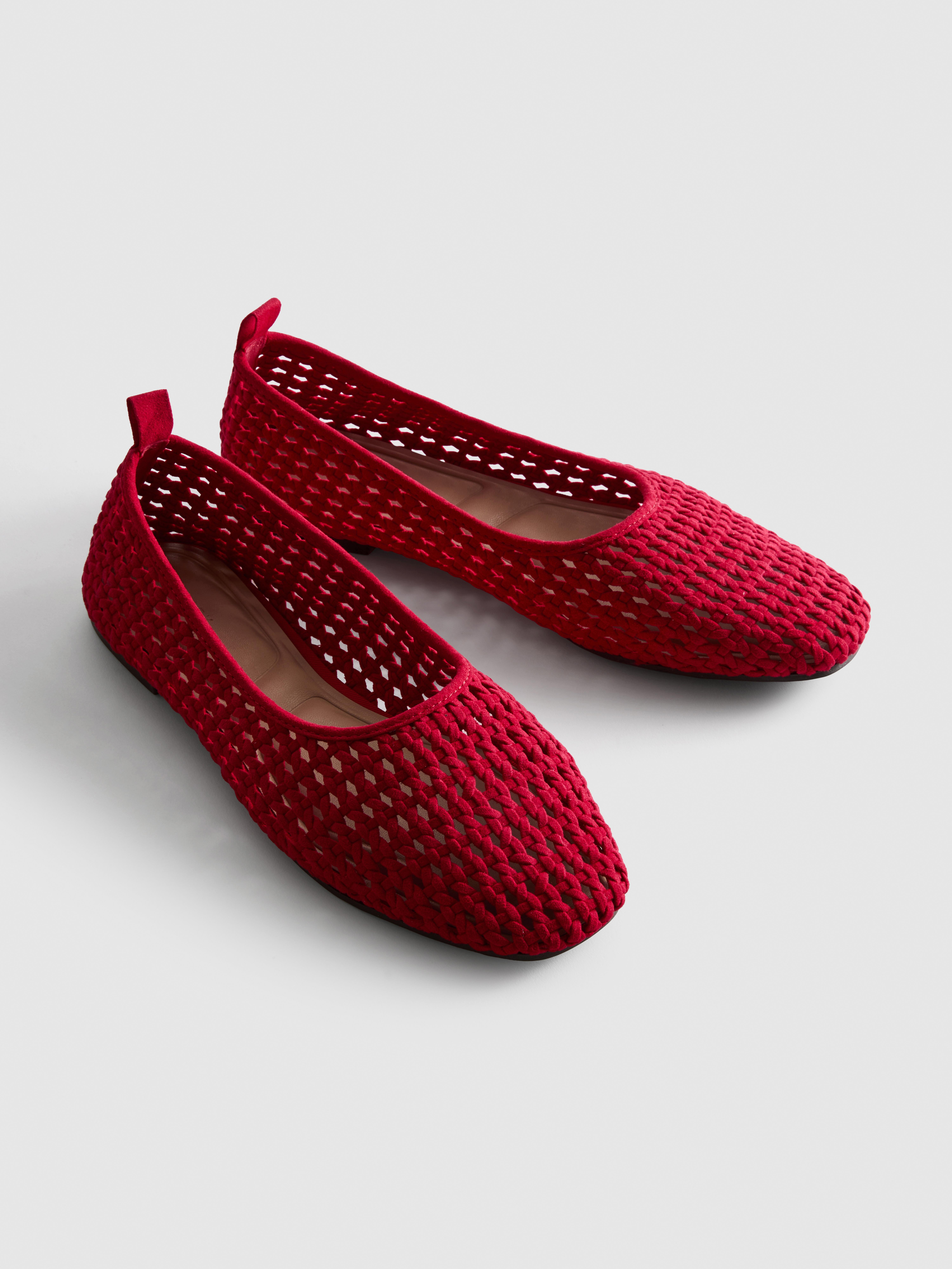 Red Woven Ballet Pumps | Primark