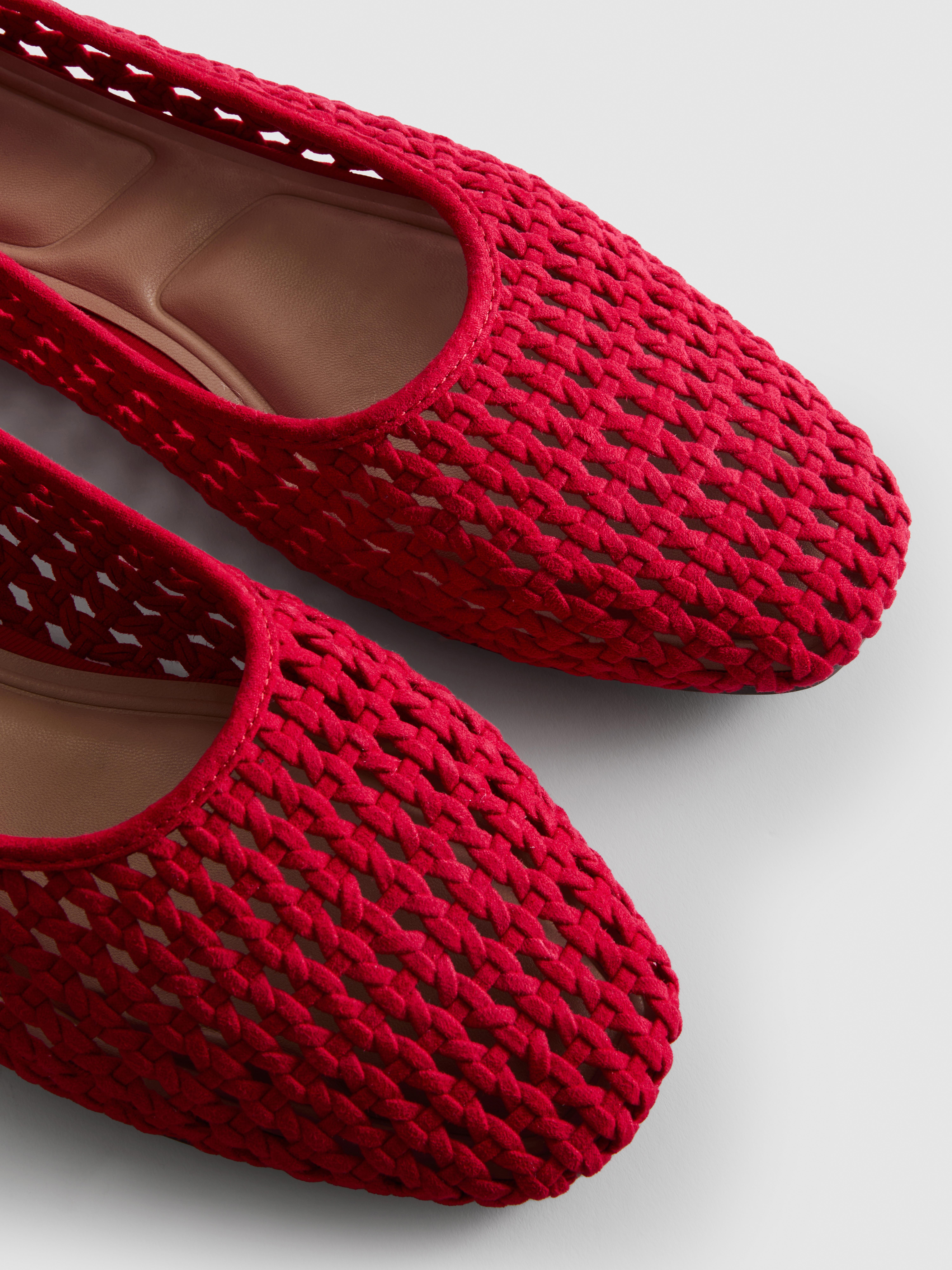 Red Woven Ballet Pumps | Primark