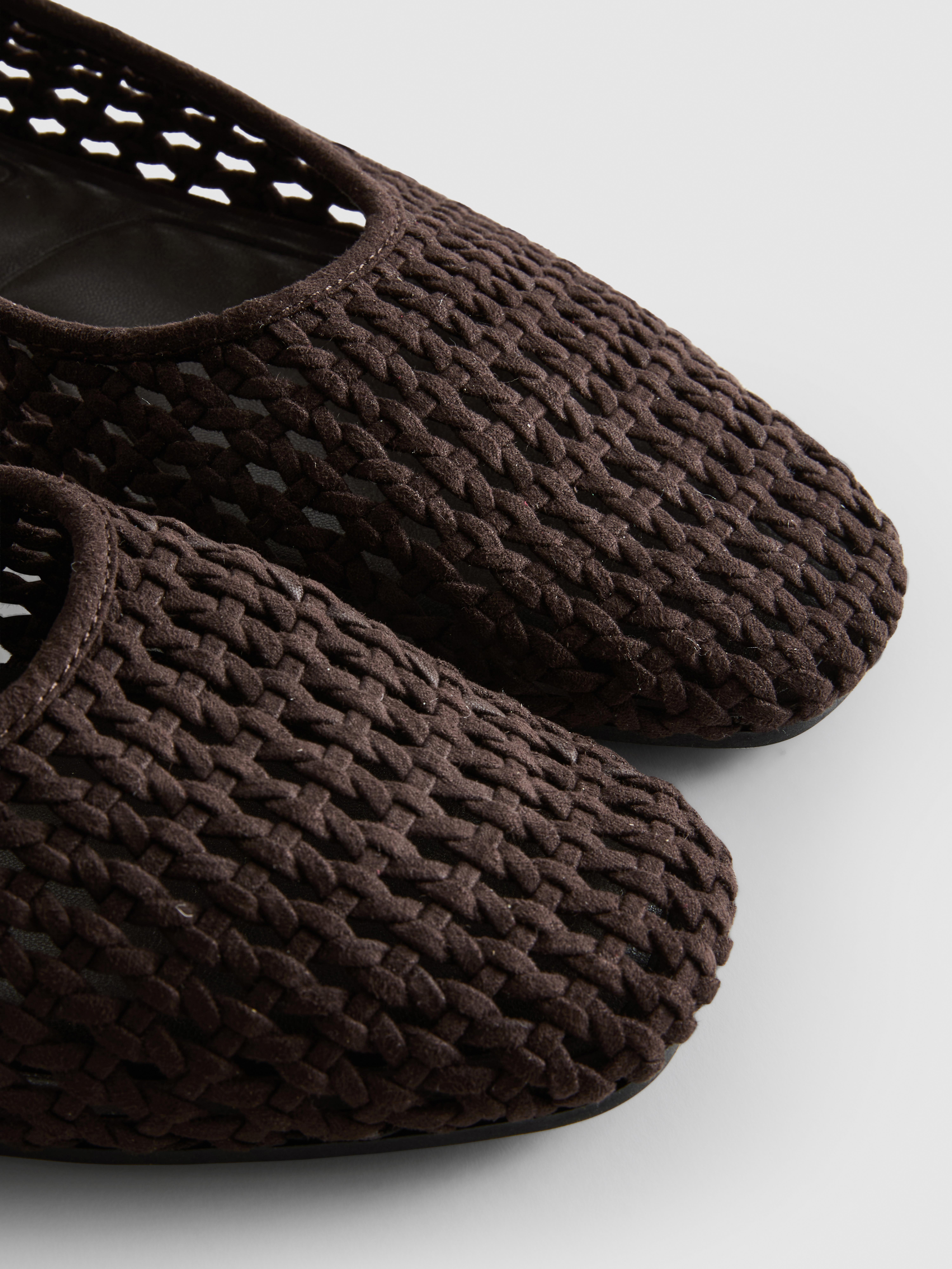 Chocolate Woven Ballet Pumps | Primark