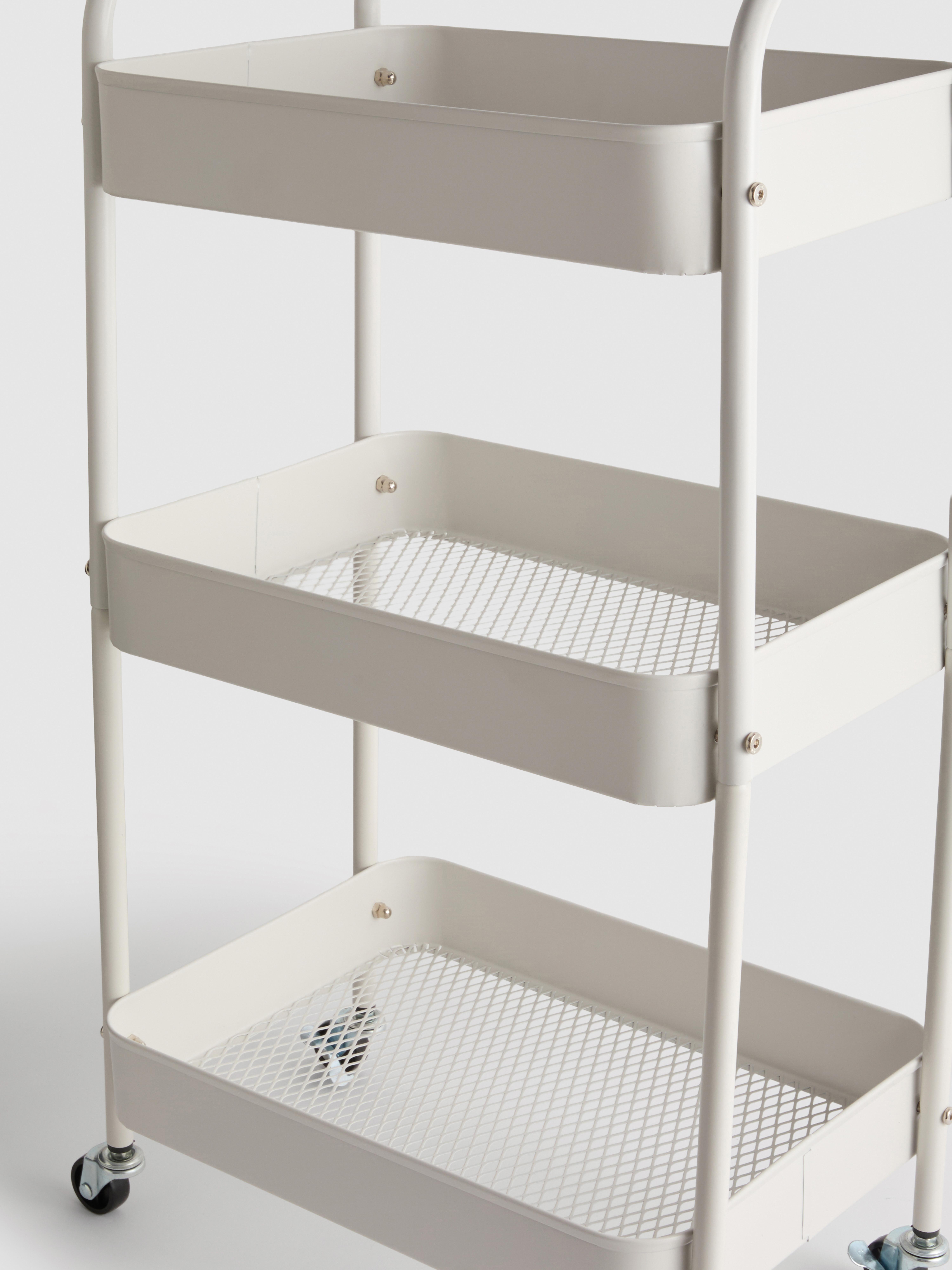 Cream Metal Storage Trolley | Primark