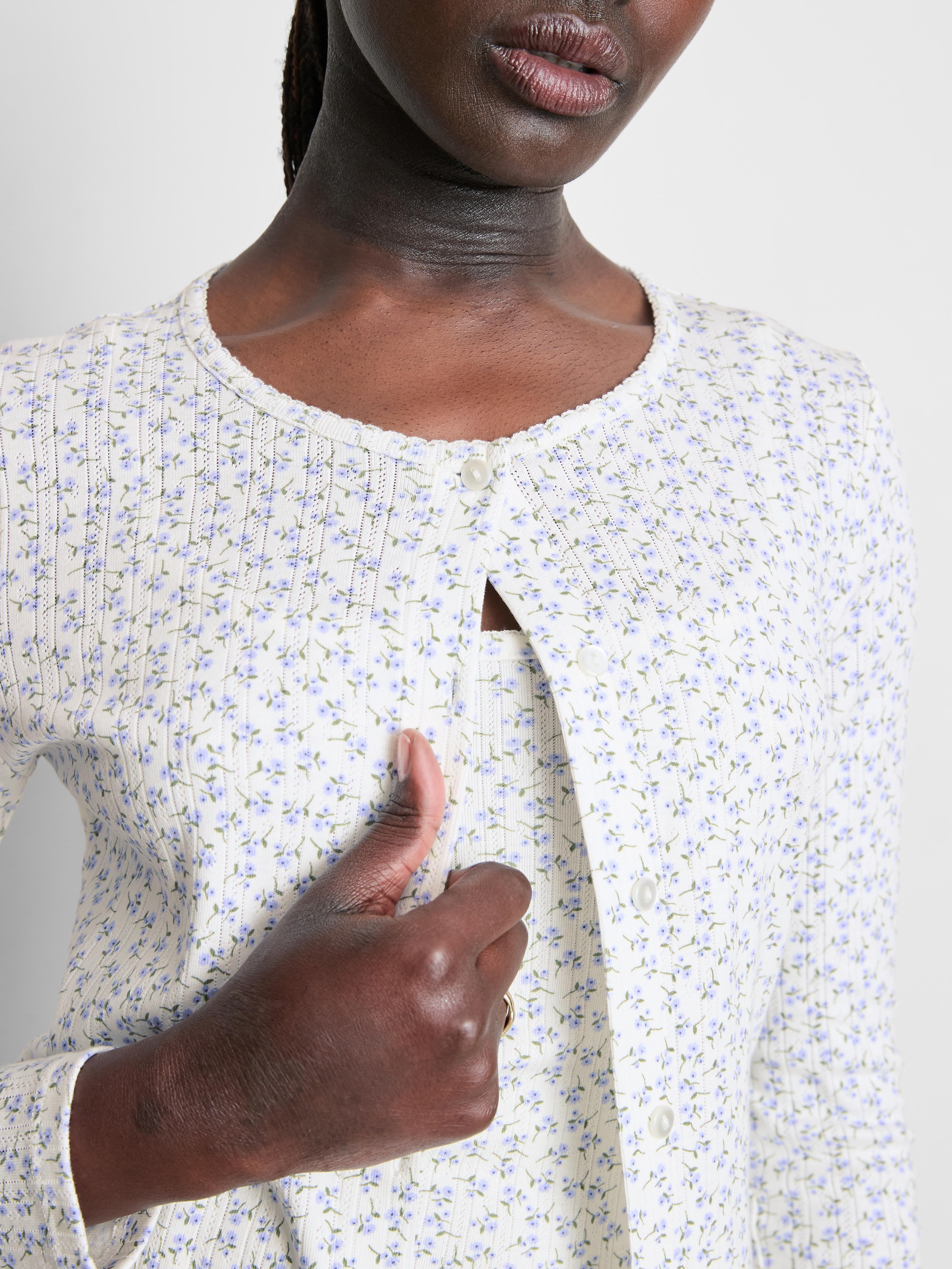 Womens Multi Pointelle Cardigan and Cami Set | Primark