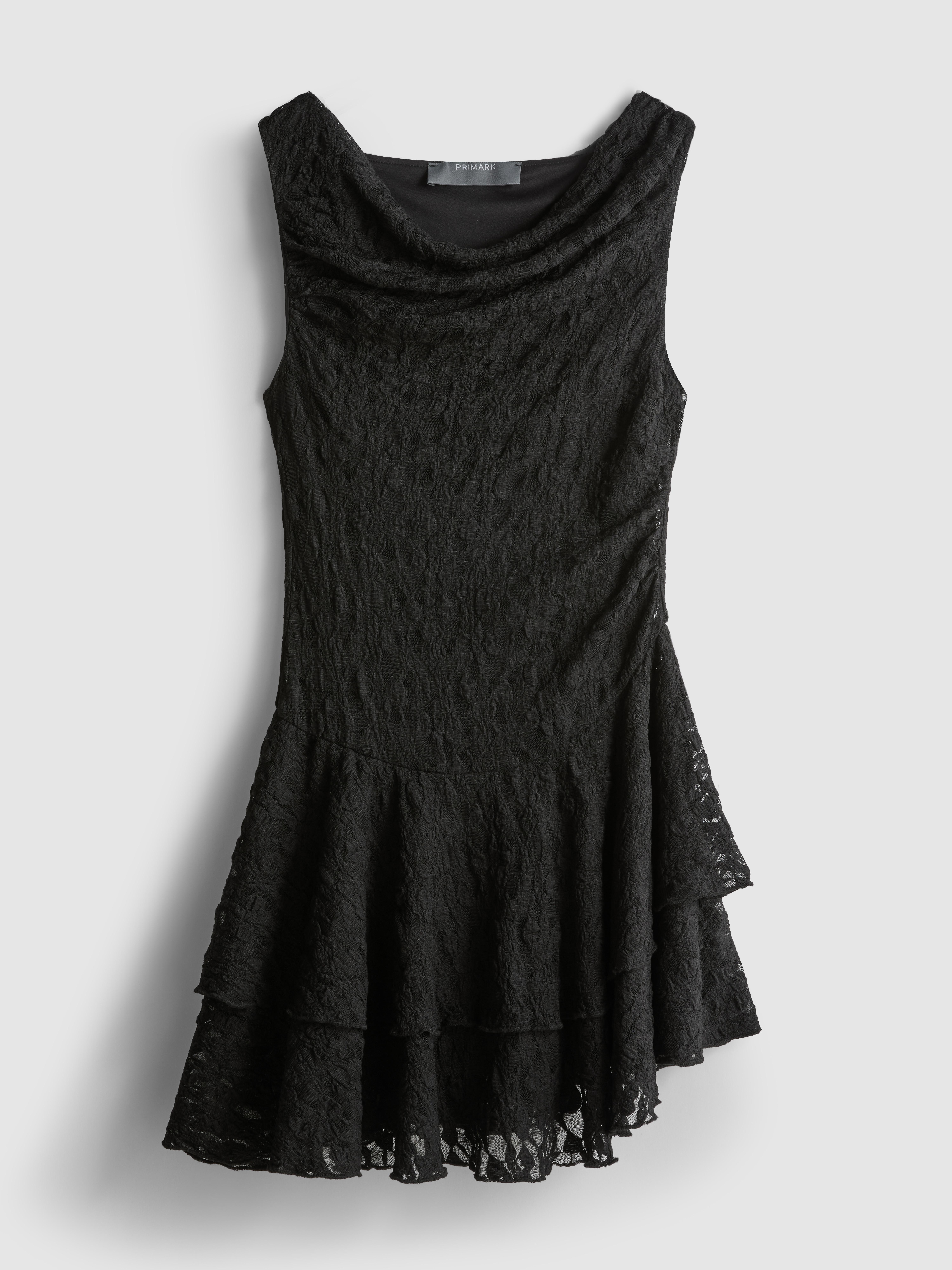 Womens Black Cowl Neck Lace Mini Dress | Primark