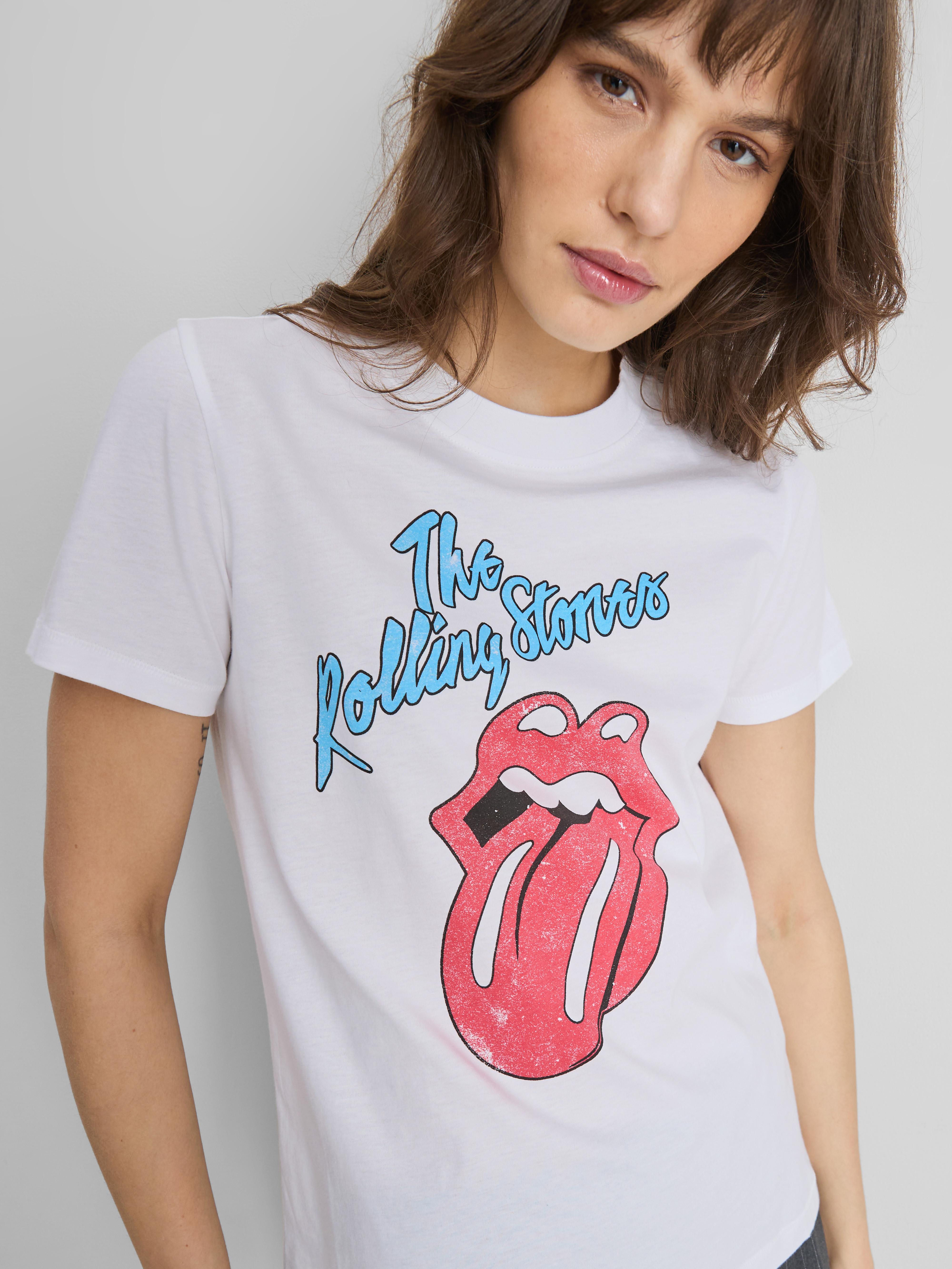 Katoenen T-shirt met print The Rolling Stones - Wit - Dames | Primark