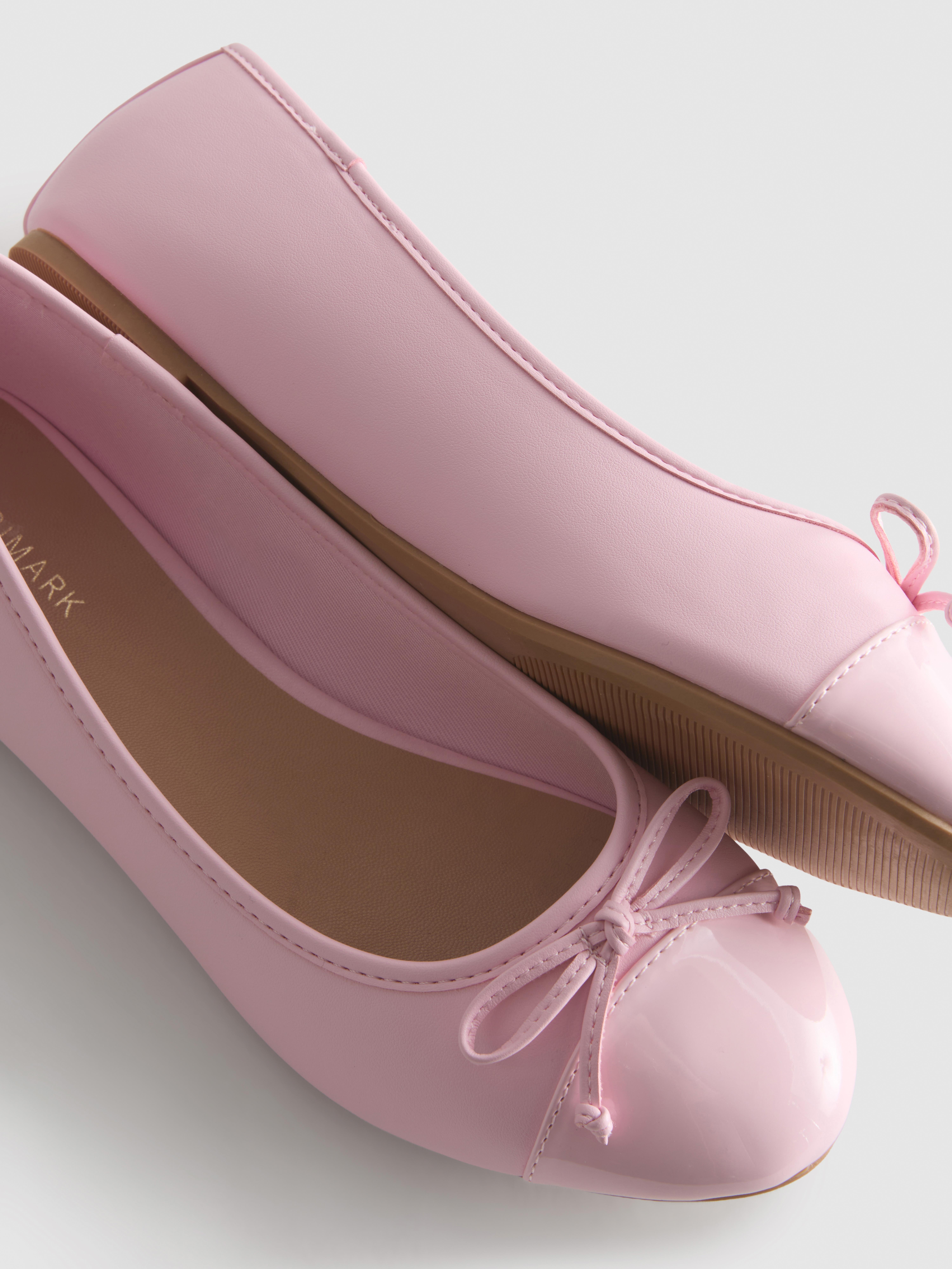 Womens Pink Bow Ballet Pumps | Primark