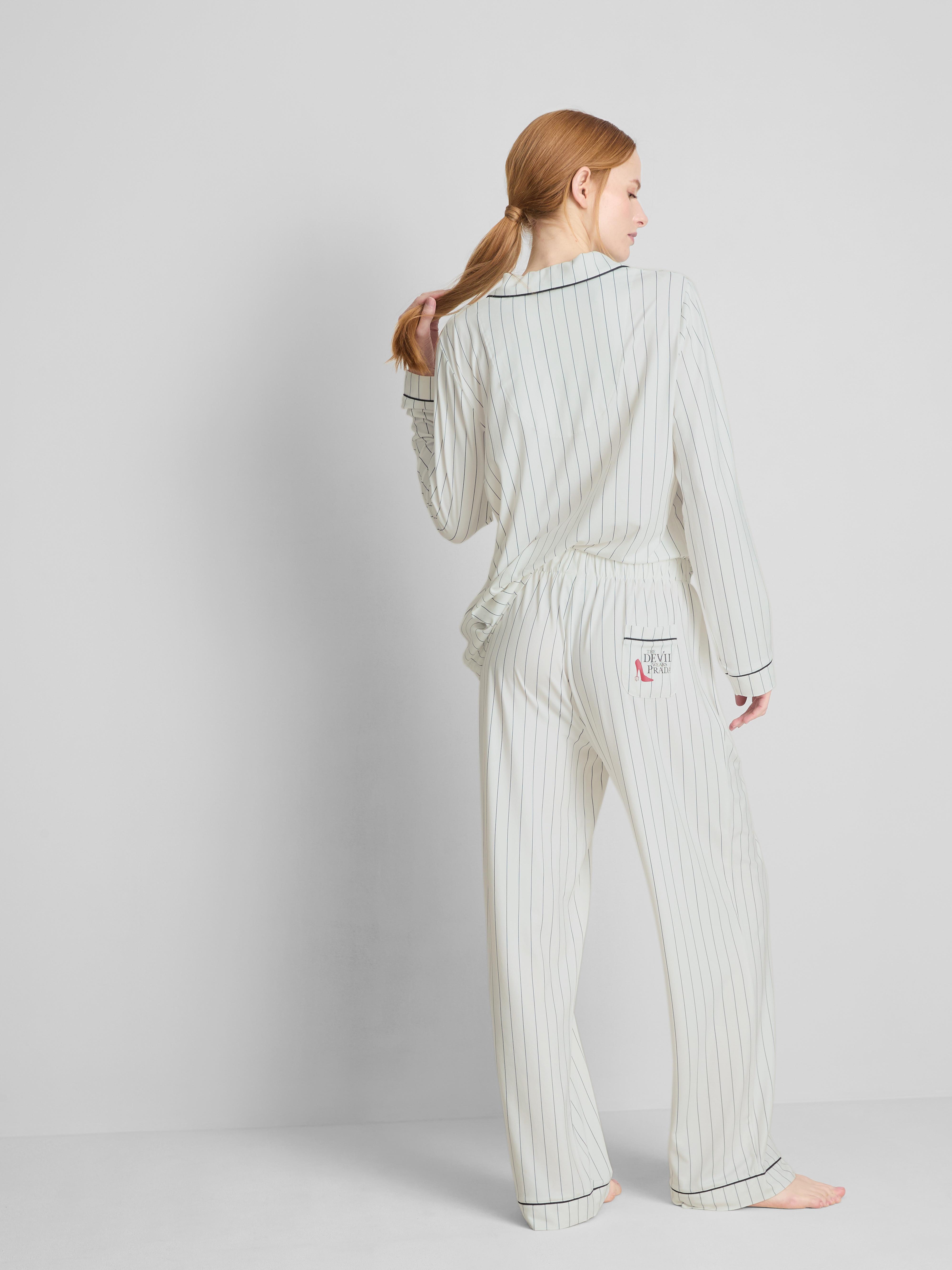 Ivory The Devil Wears Prada Striped Boyfriend Pyjamas | Primark