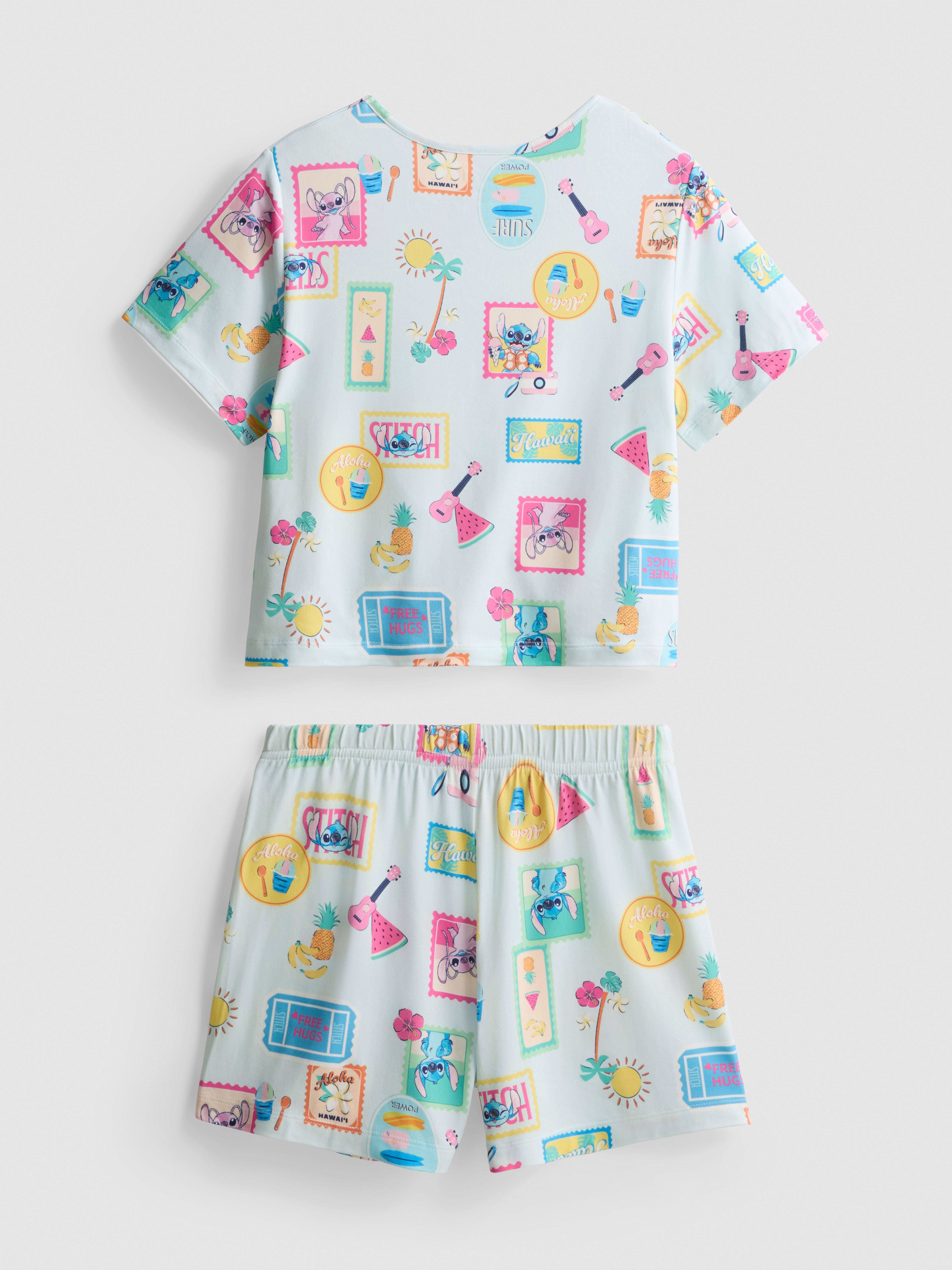5–15 ans | Pyjama short droit Disney Lilo & Stitch - Vert menthe ...
