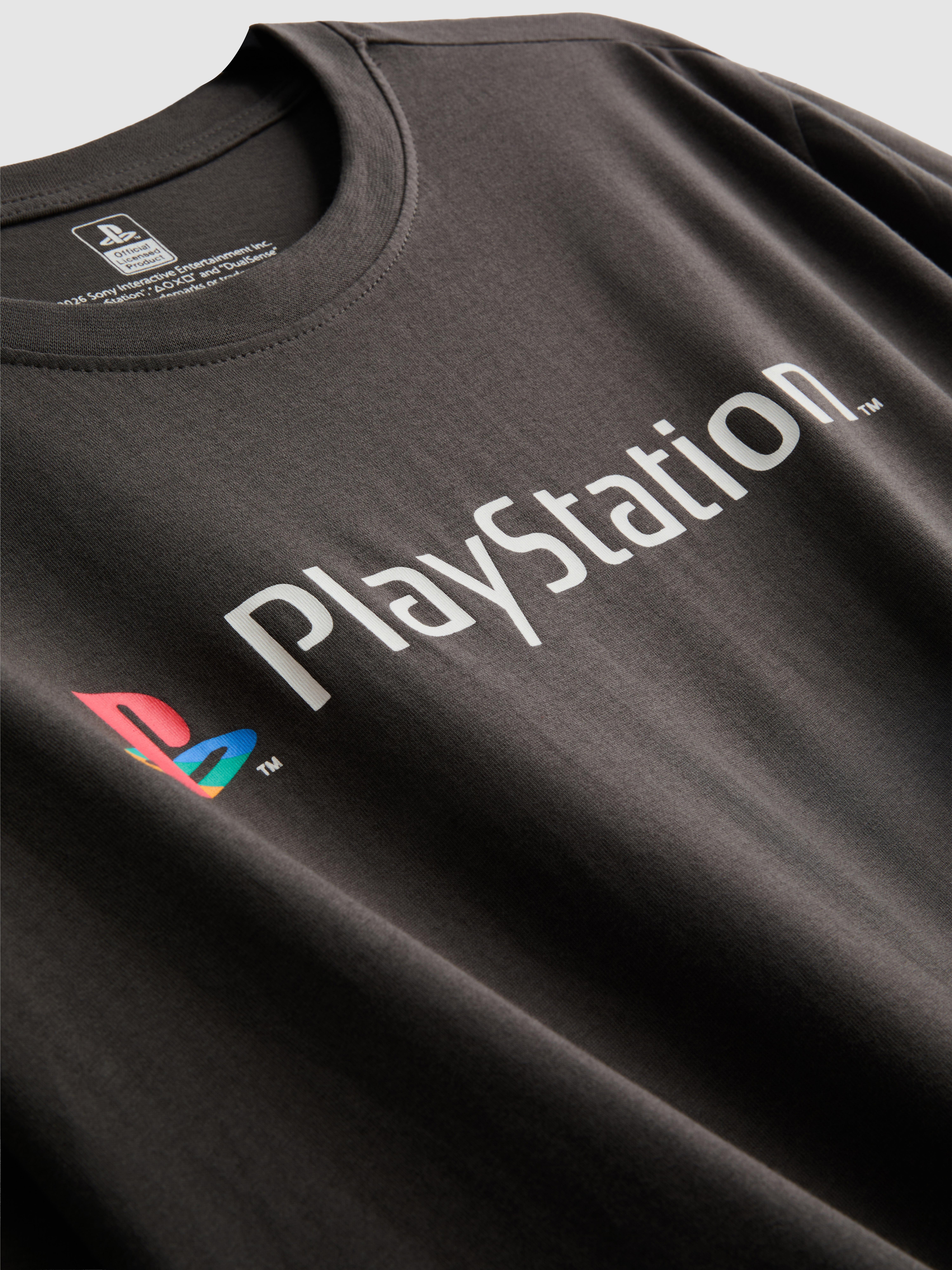 T-shirt logótipo PlayStation - Cinzento marmoreado - Homem | Primark