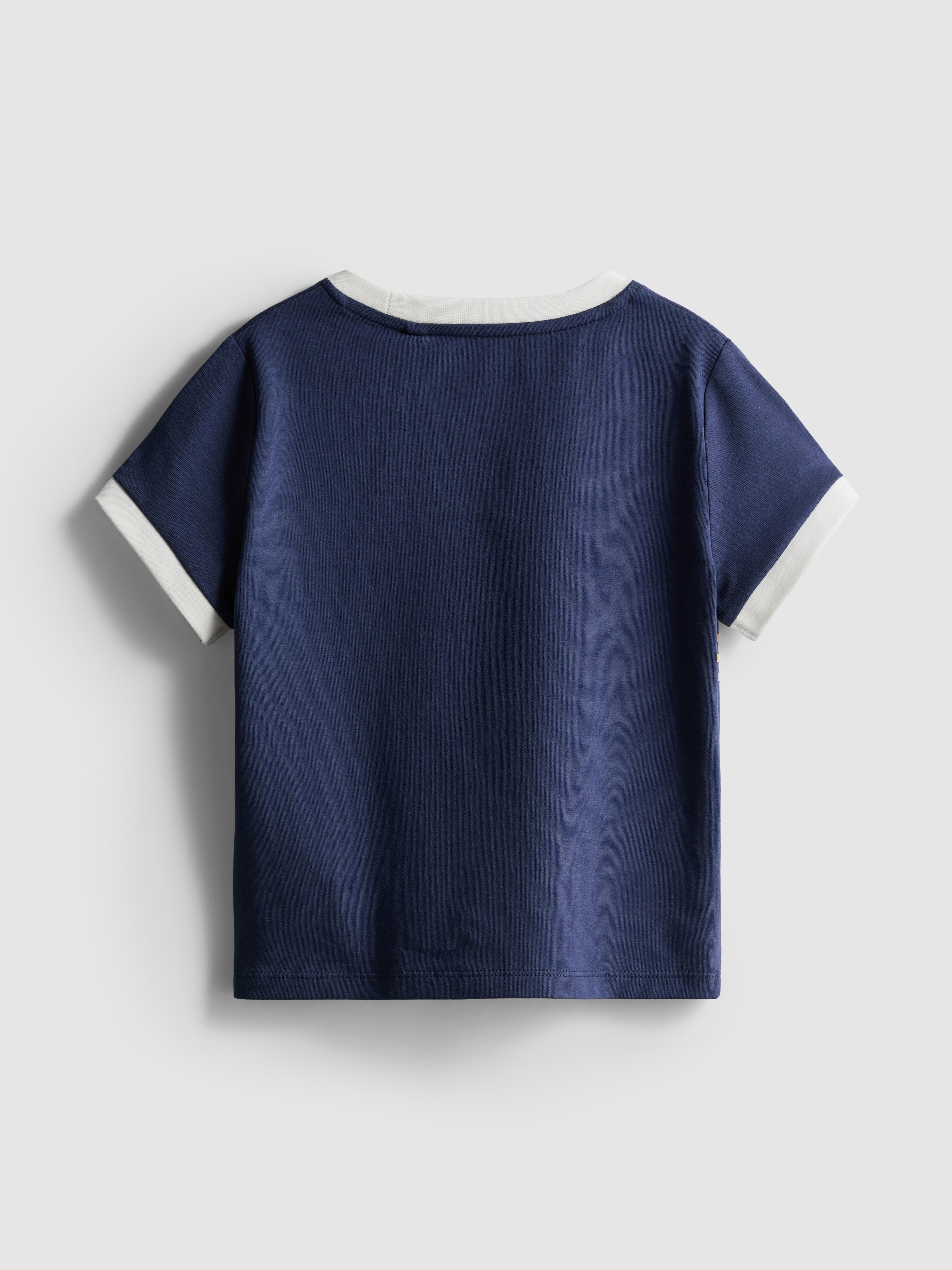 Girls Navy 7-15yrs | Stranger Things Ringer T-Shirt | Penneys