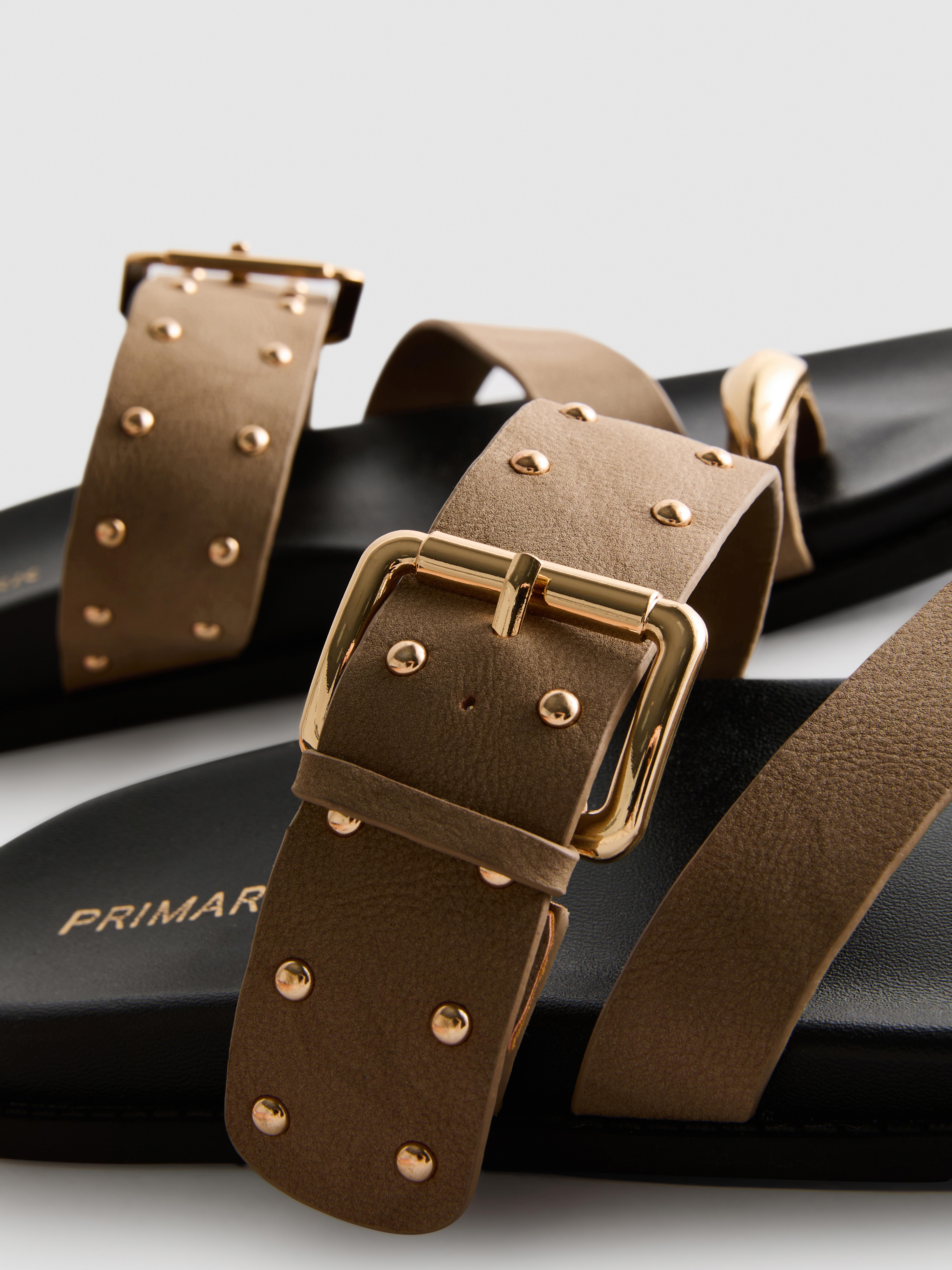 Womens Taupe Paula Echevarría Studded Footbed Sandals | Primark