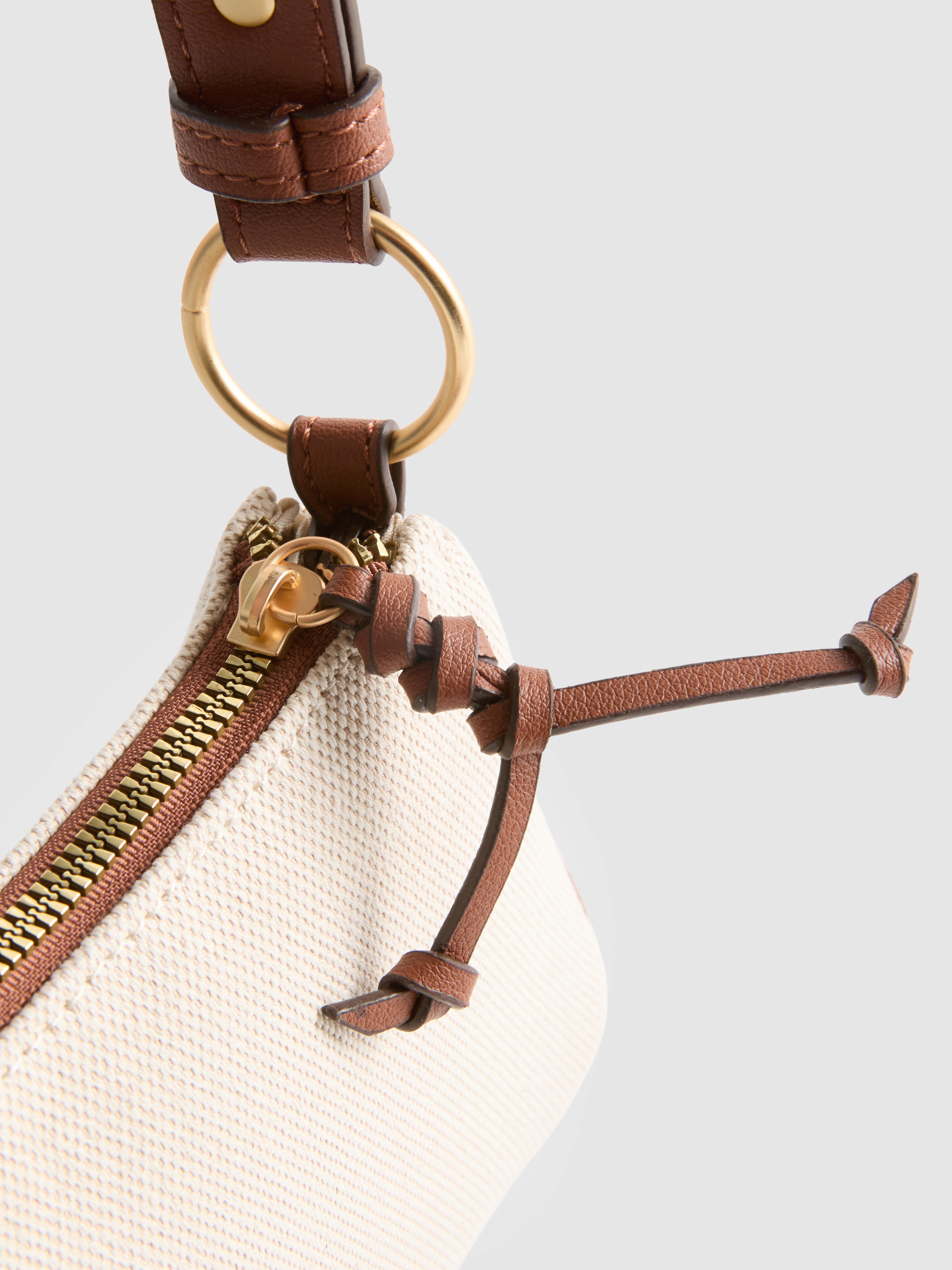 Womens Tan Textured Curved Shoulder Bag | Primark
