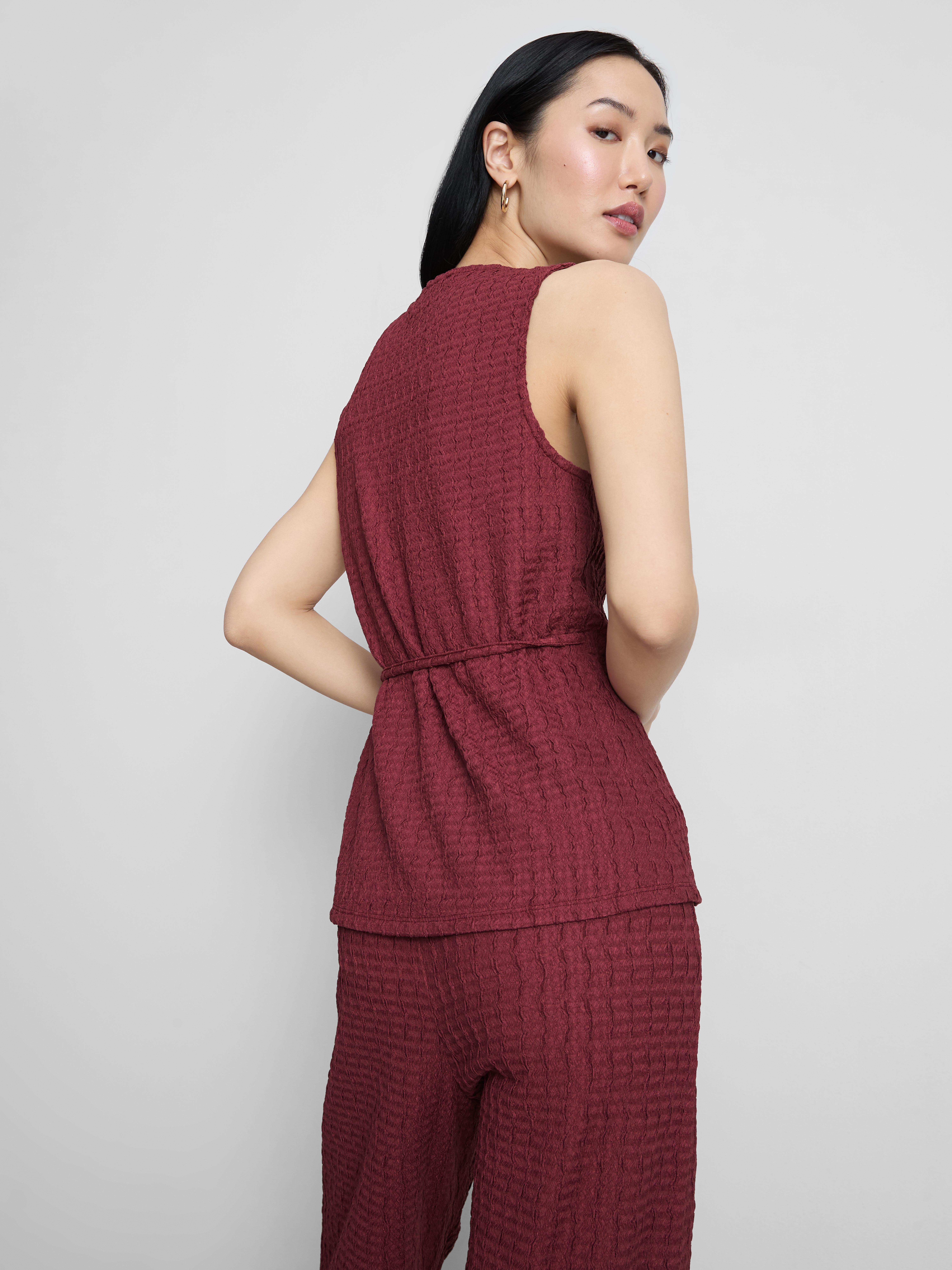 Chaleco fruncido con lazo - Burdeos - Mujer | Primark