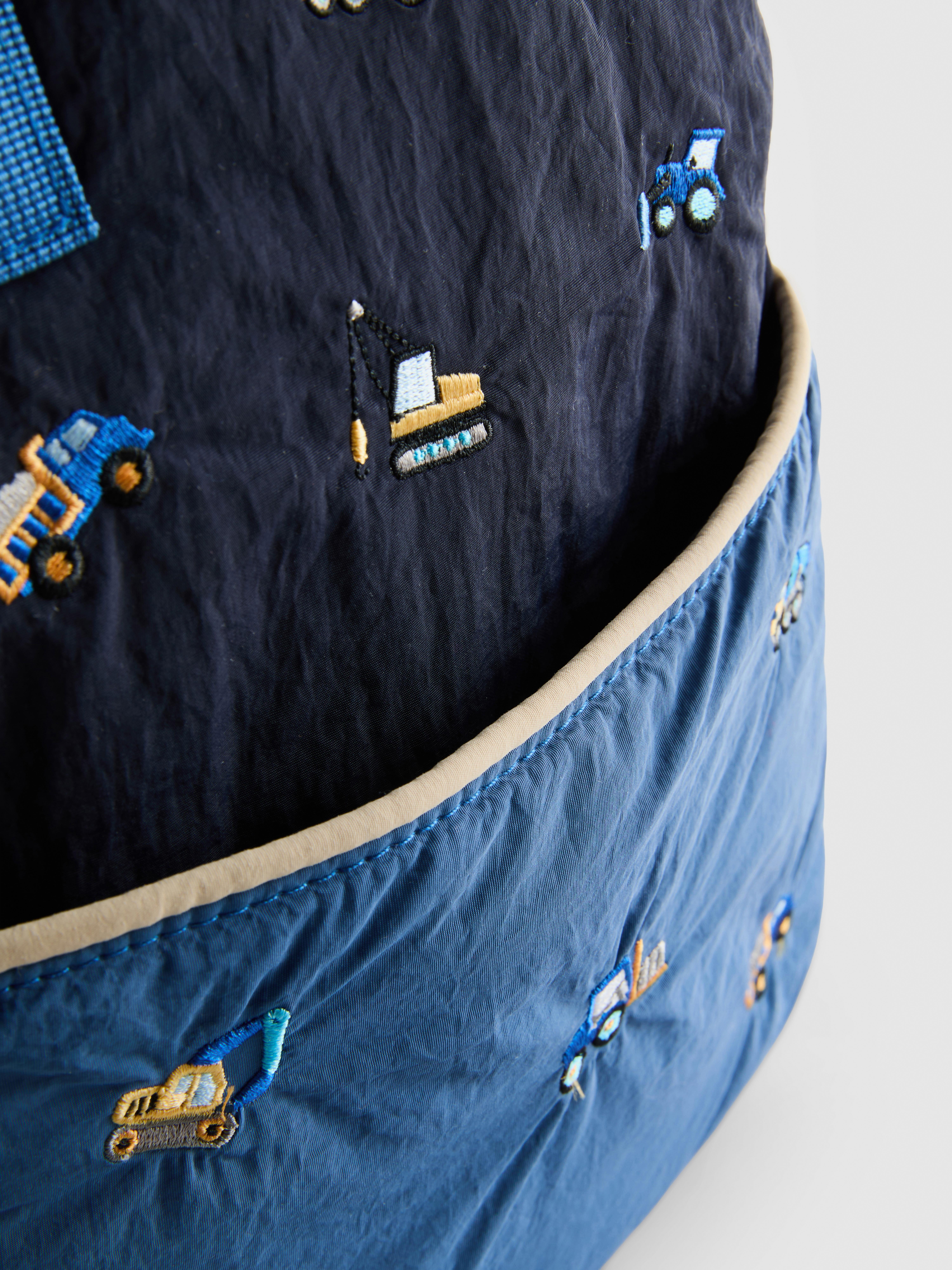 Boys Navy Embroidered School Backpack | Primark