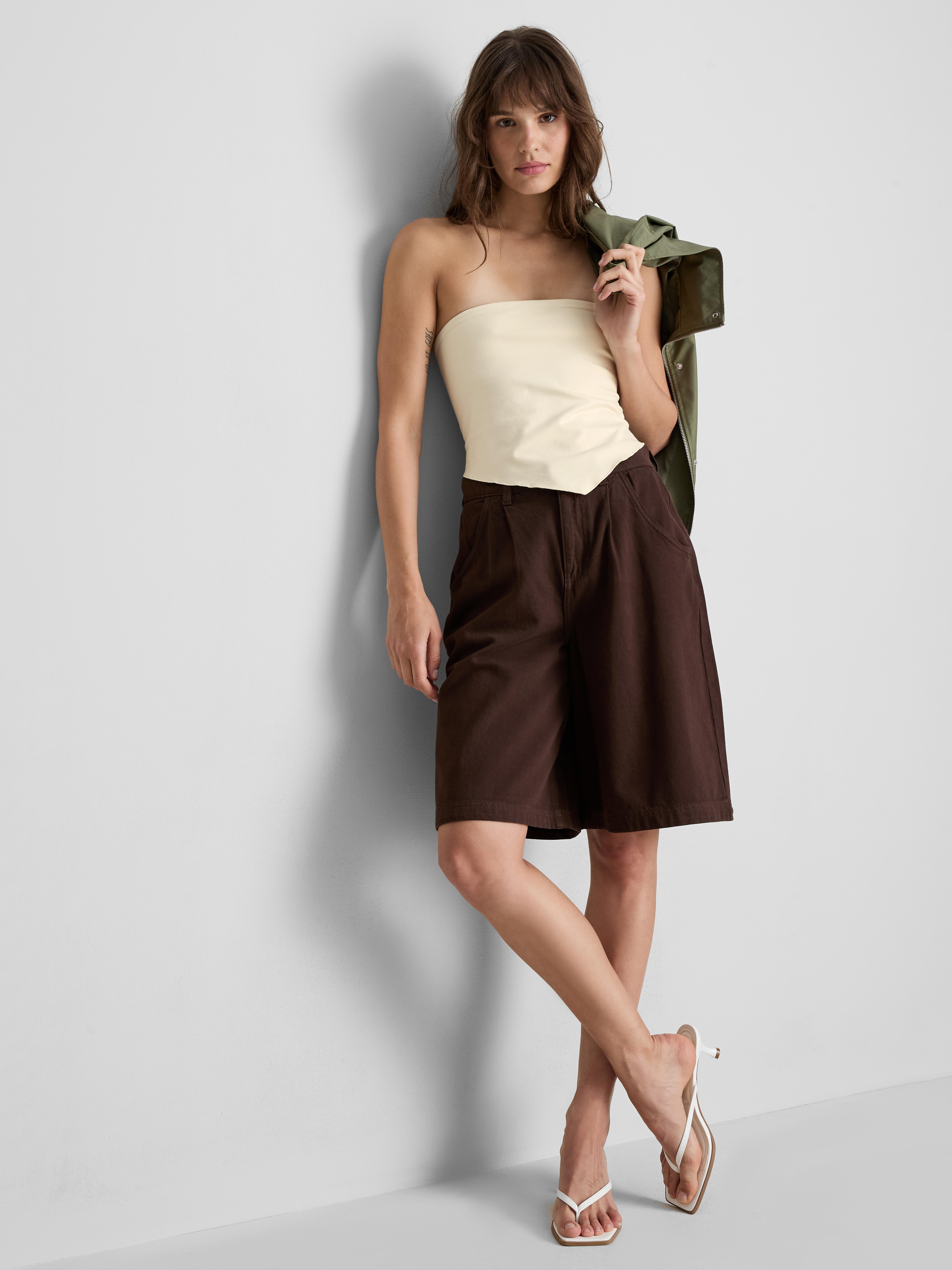 Top a fascia con orlo a punta - Marrone - Donna | Primark