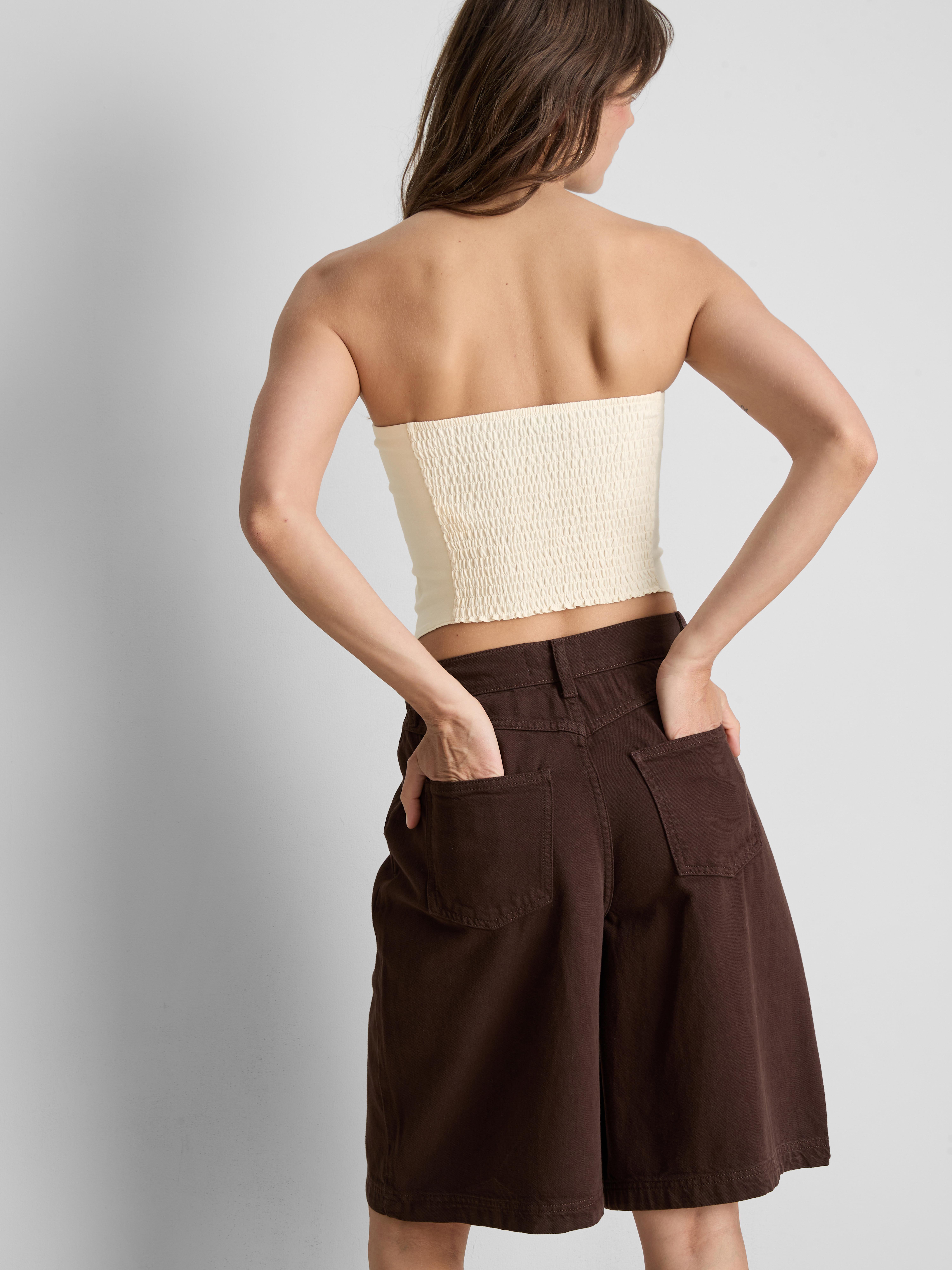 Top a fascia con orlo a punta - Avorio - Donna | Primark