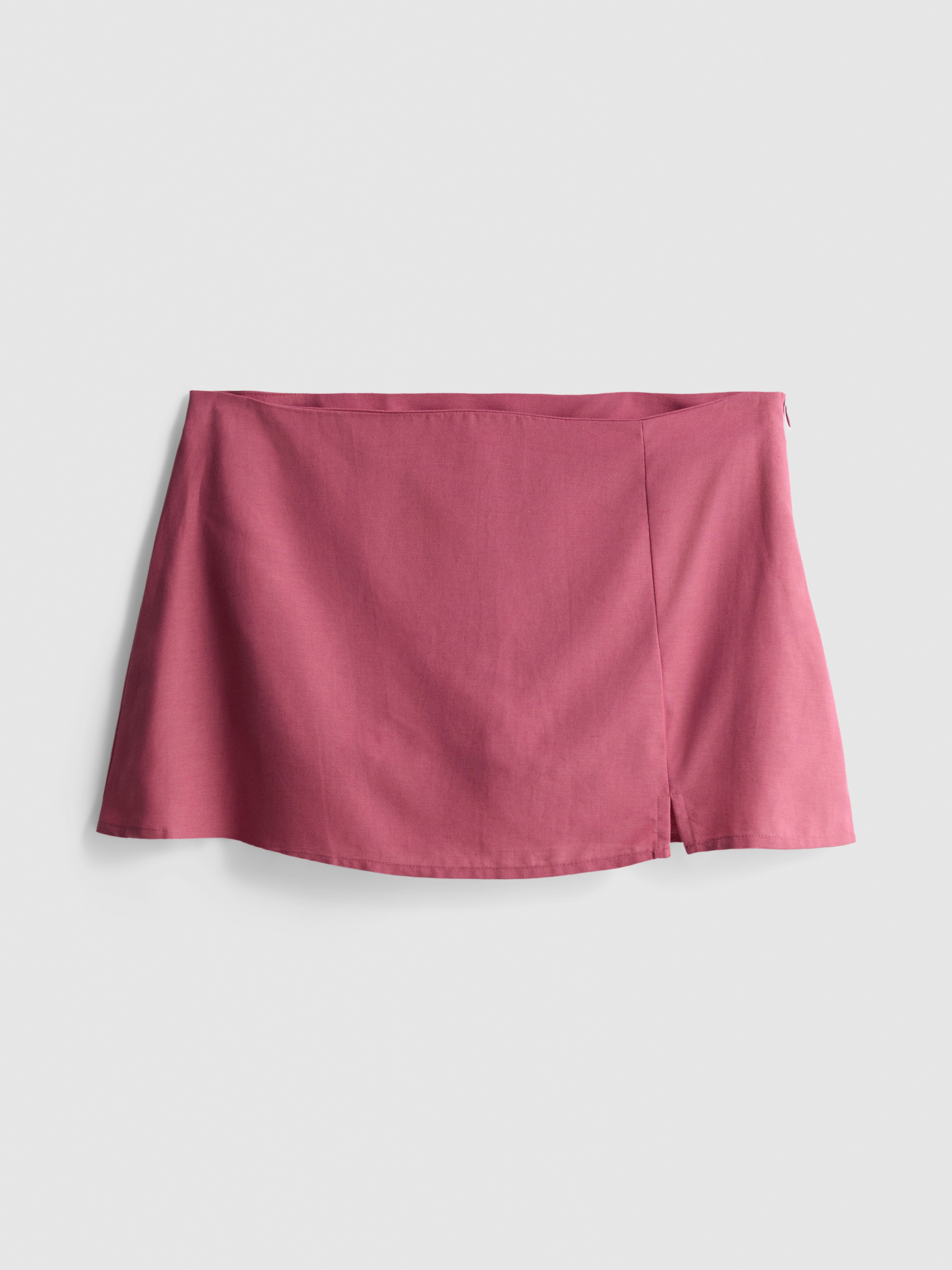Women's Wine The Primark Scene | A-Line Split Hem Mini Skirt | Primark
