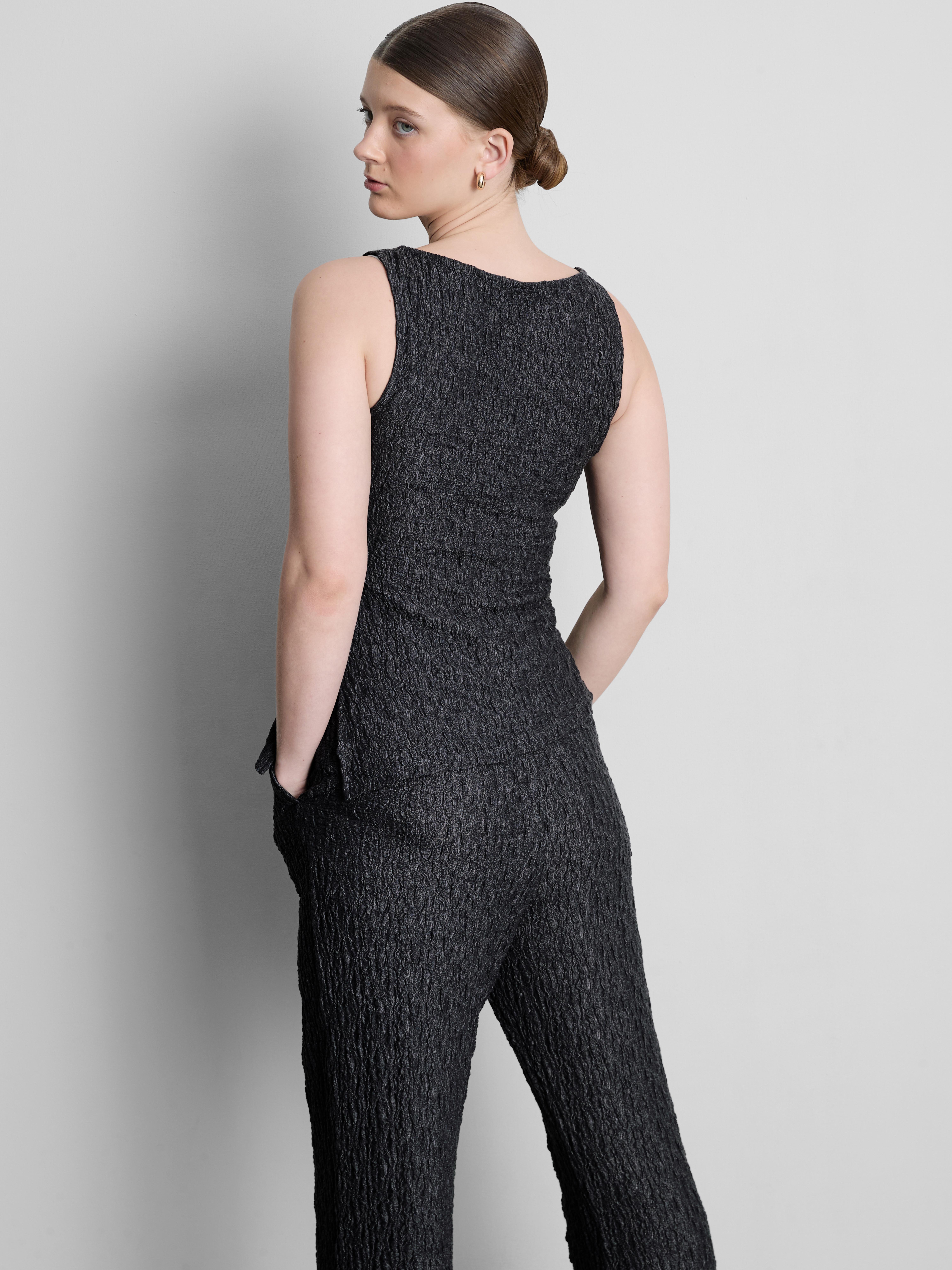 Womens Charcoal Ruched Crinkle Vest Top | Primark