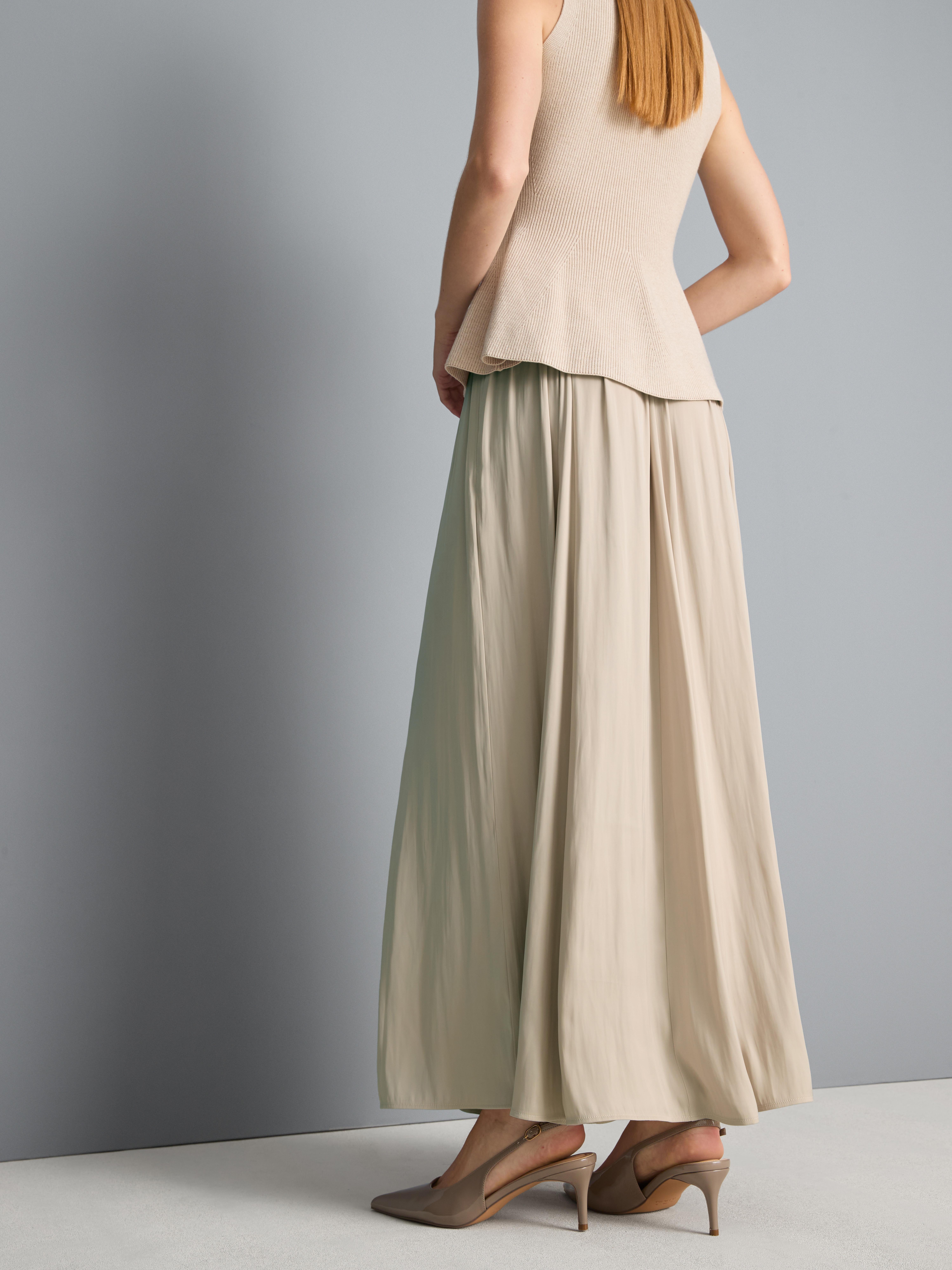 Gedrapeerde maxi-rok met A-lijn - Goudkleurig - Dames | Primark