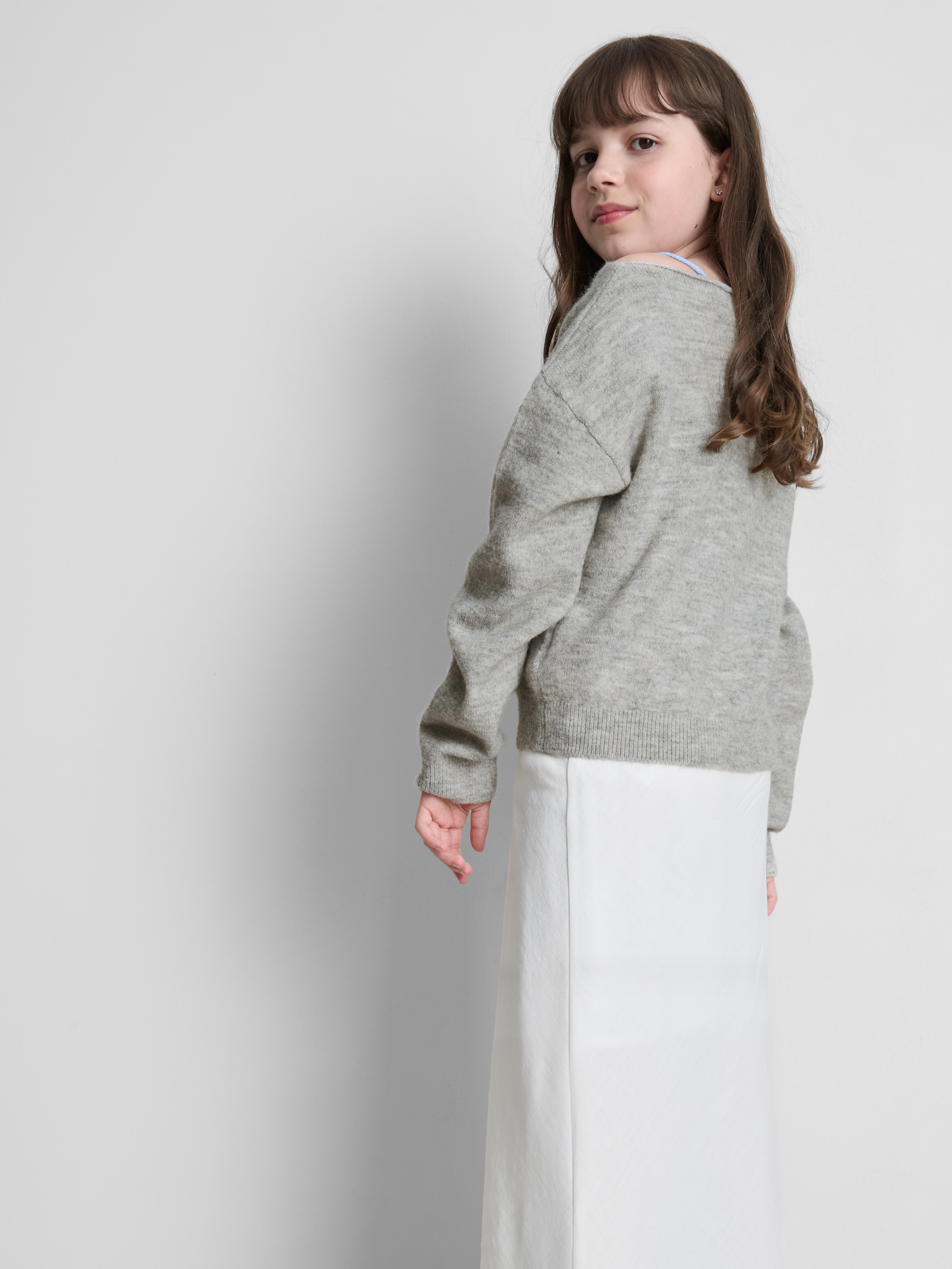 Girls Light Grey 7-15yrs | Disney’s Mickey Mouse Boat Neck Jumper | Penneys