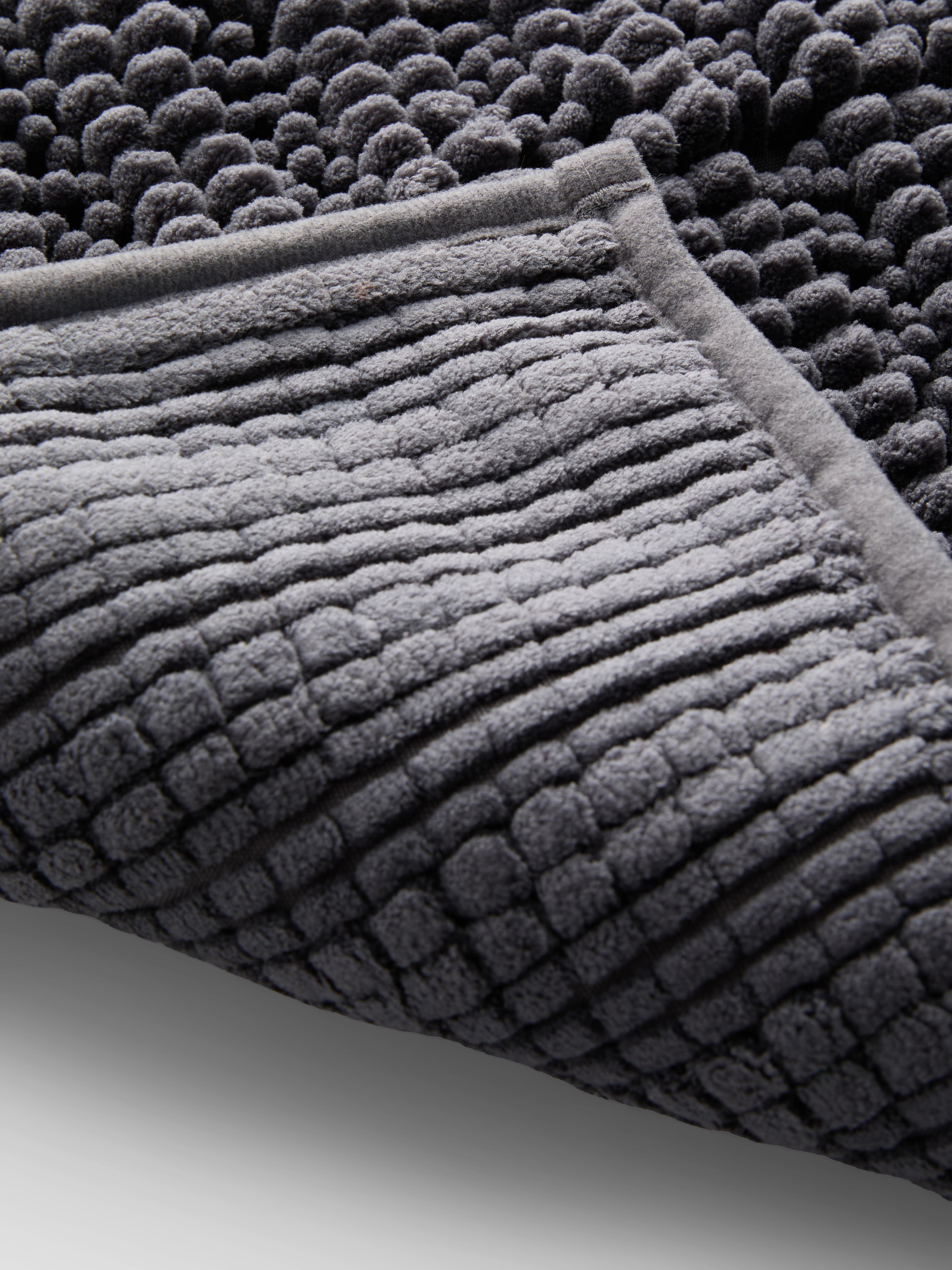 Dark Grey Chenille Shower Mat | Primark