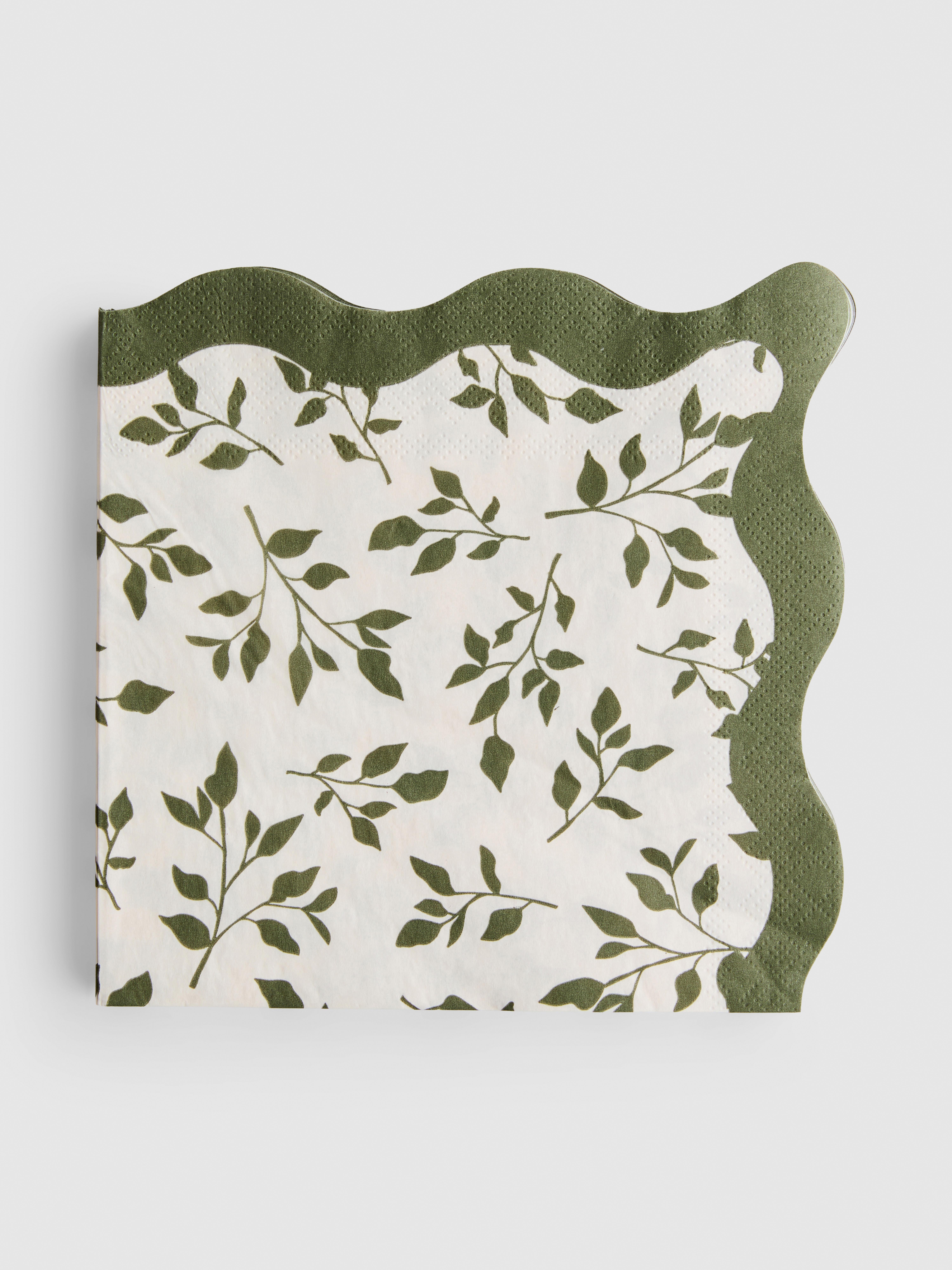 Green 24pk Leaf Paper Napkins | Penneys