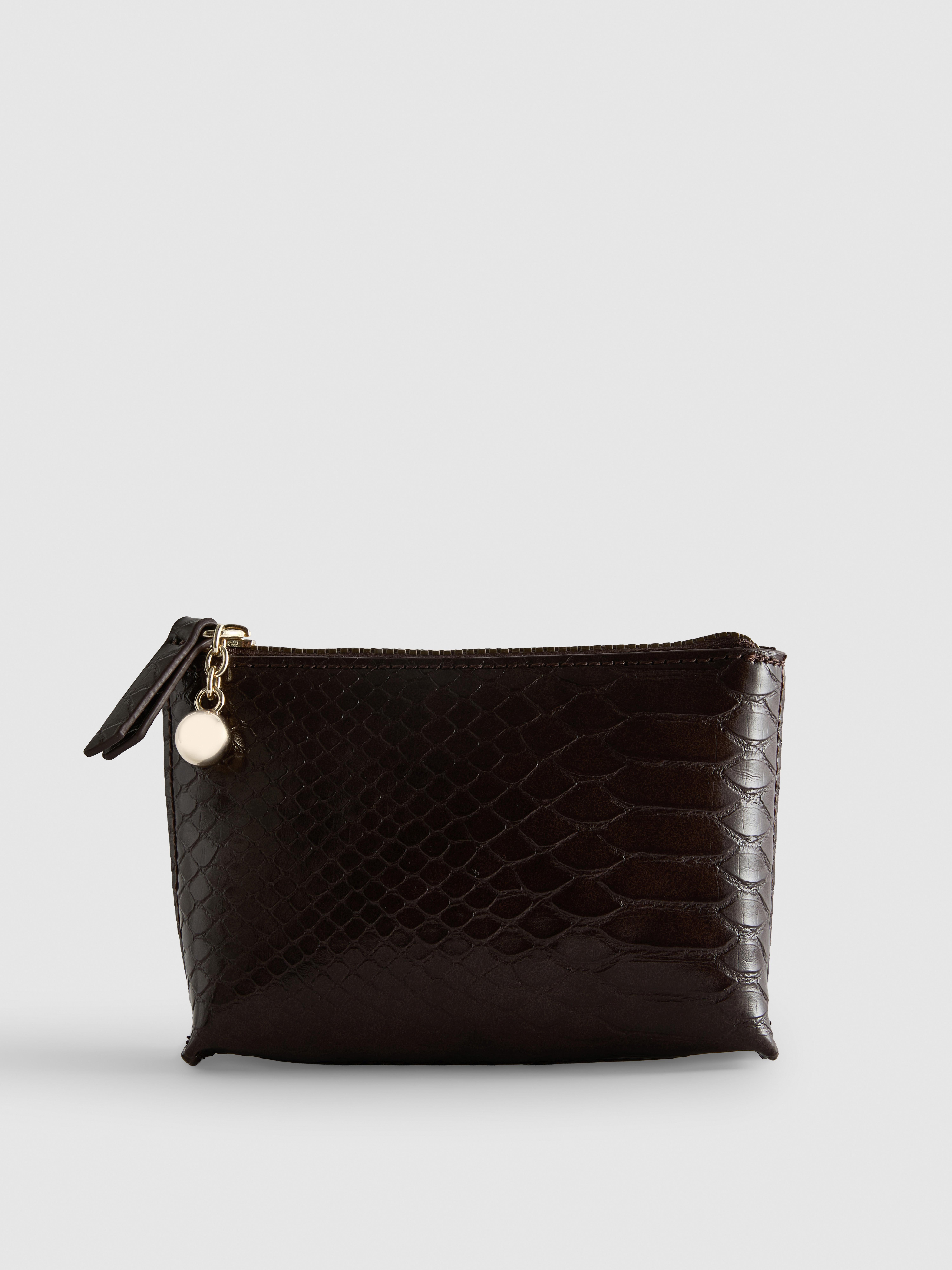 Women's Chocolate Snake Effect Coin Purse | Penneys