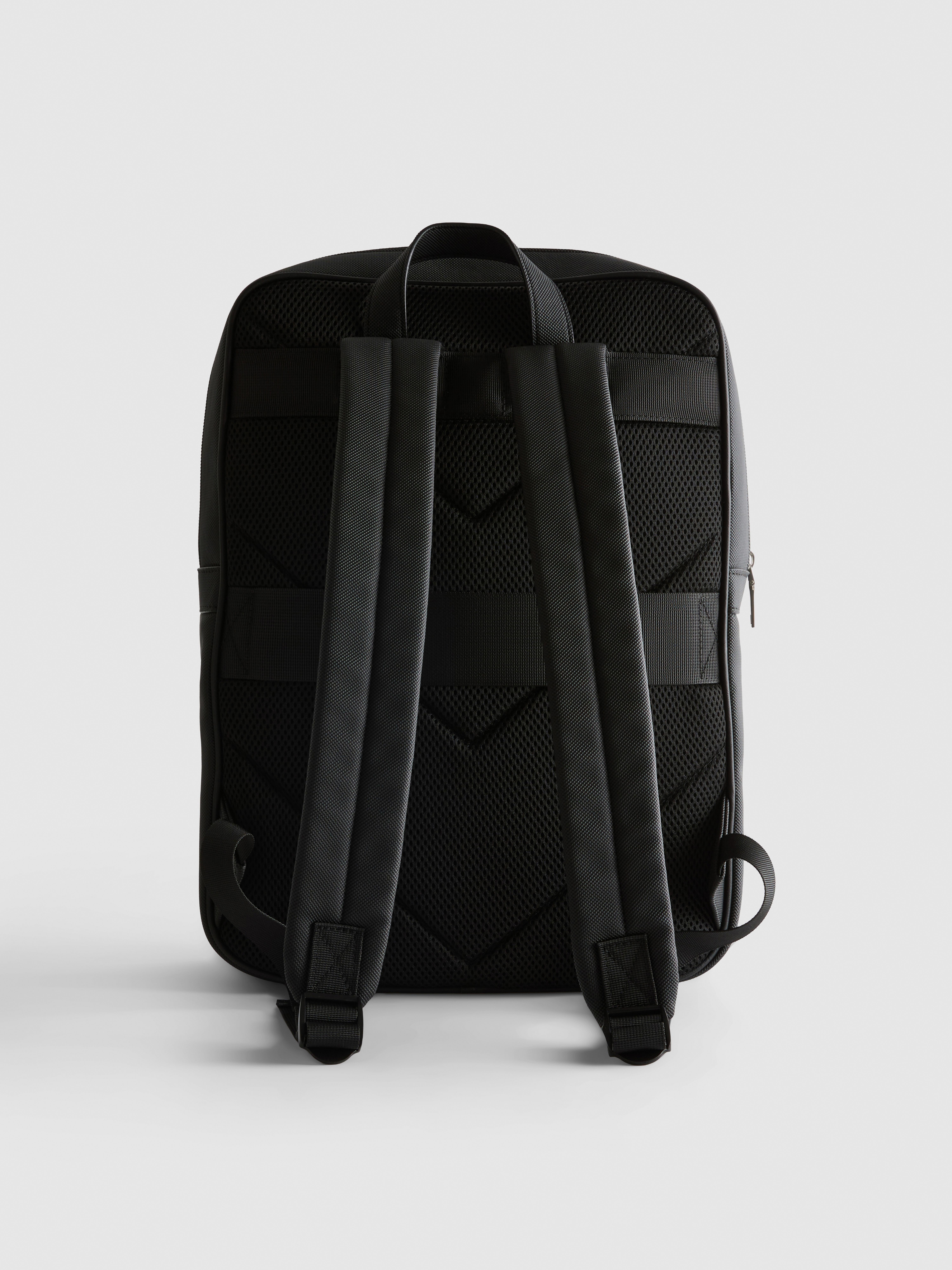 Men's Black The Edit Textured Zip Backpack | Penneys
