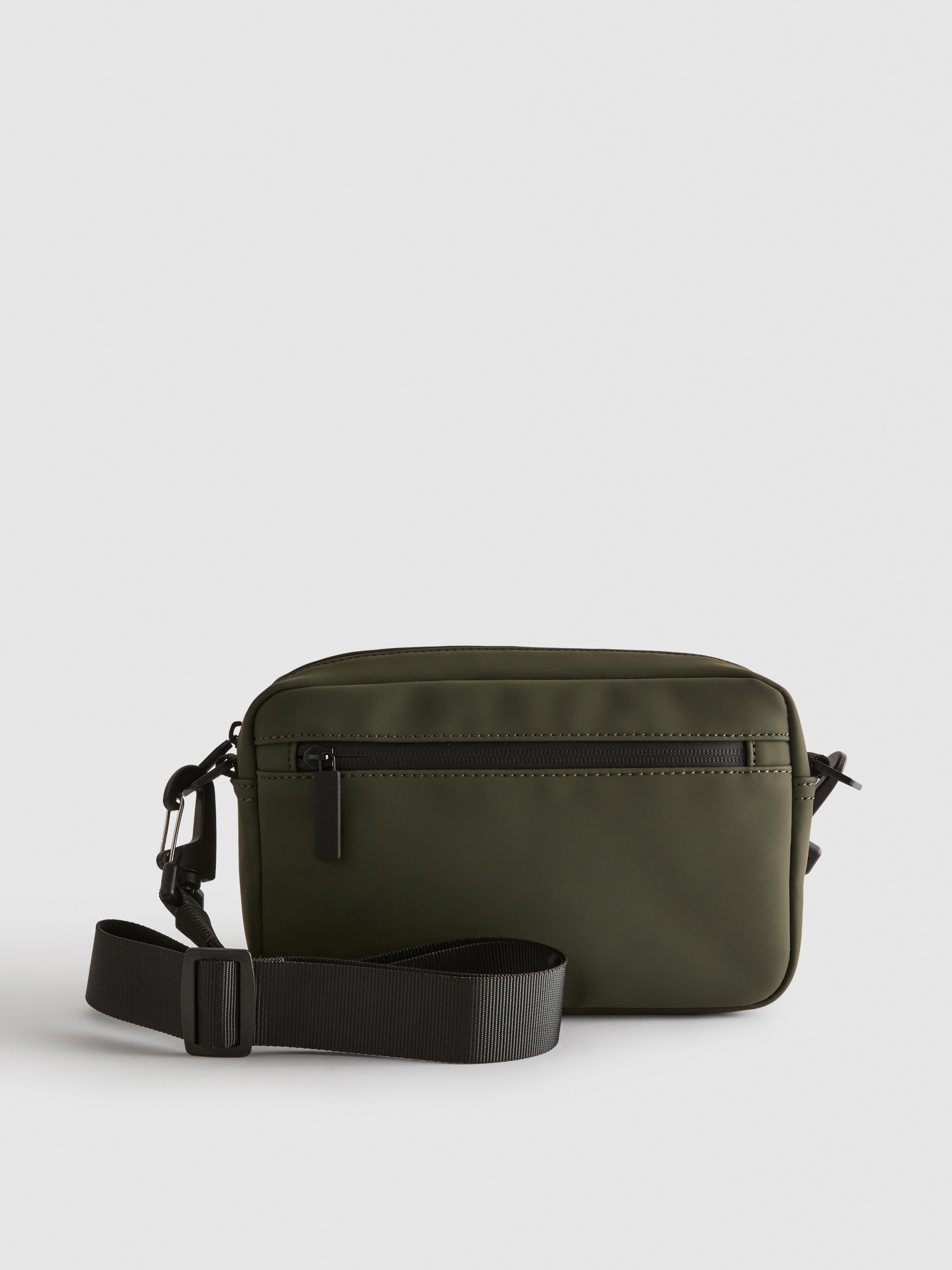 Mens Khaki Zip Crossbody Bag | Primark