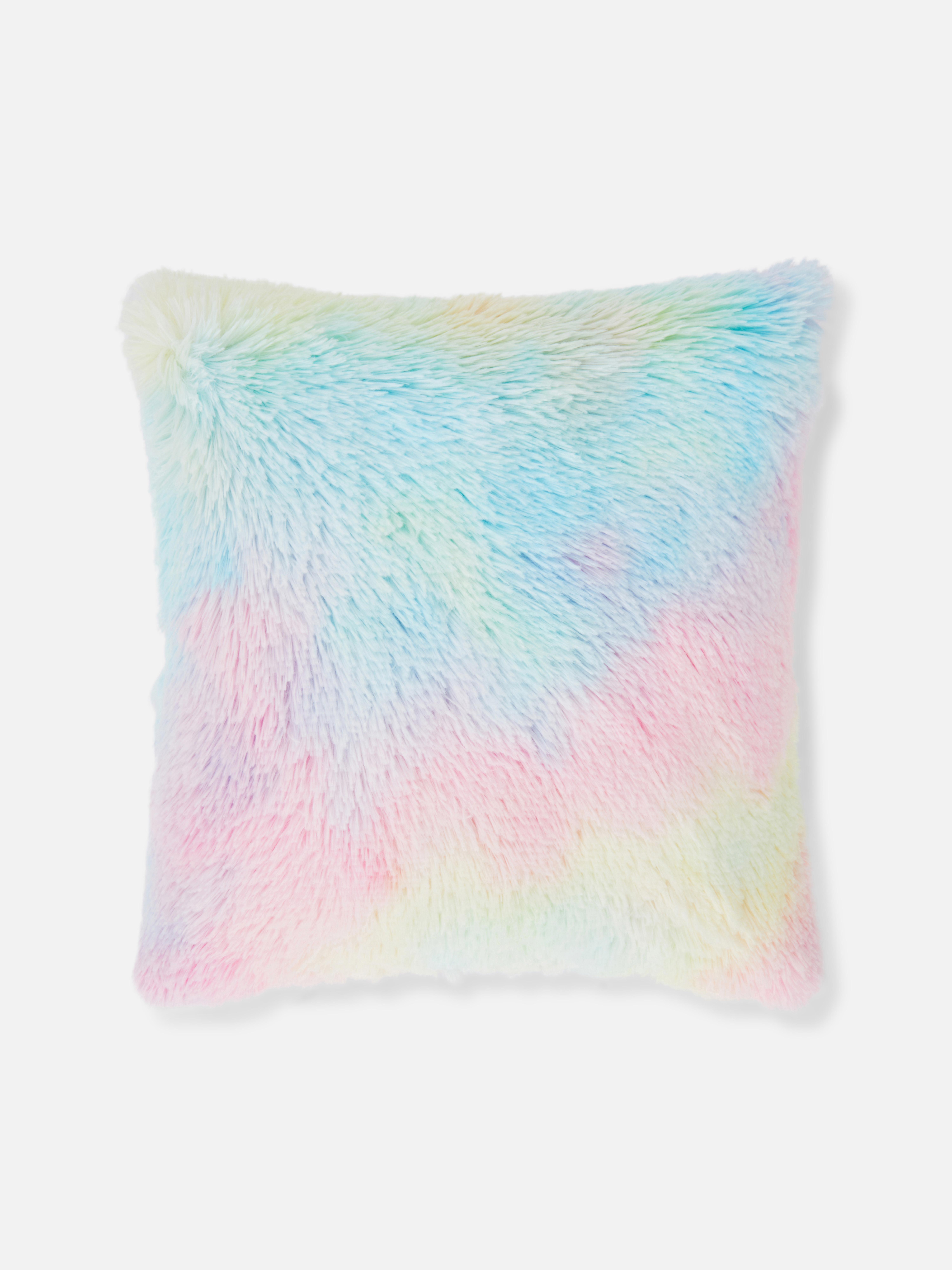 Grey Faux Fur Square Cushion | Primark