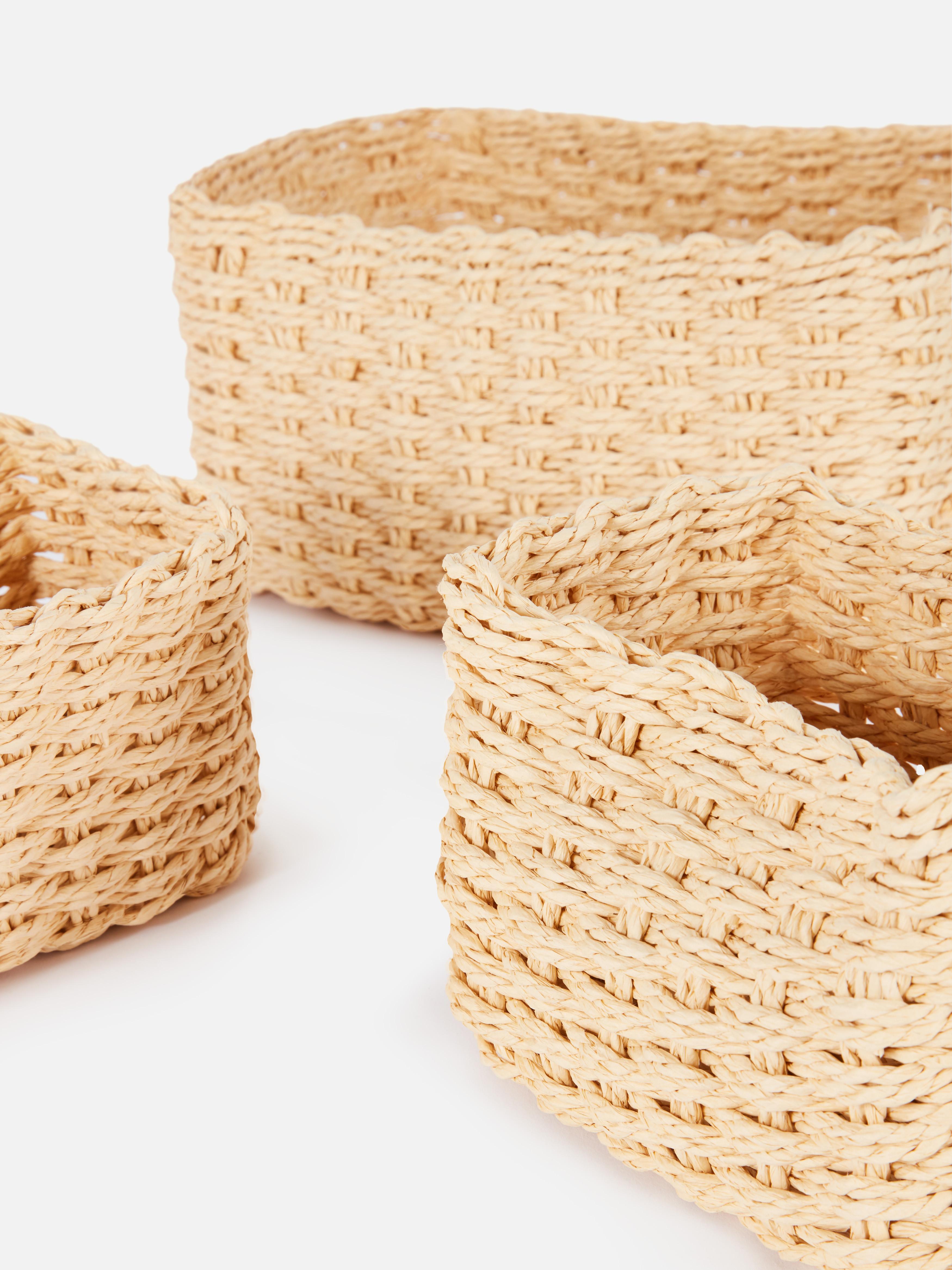 Natural Paper Rope Basket Set | Primark
