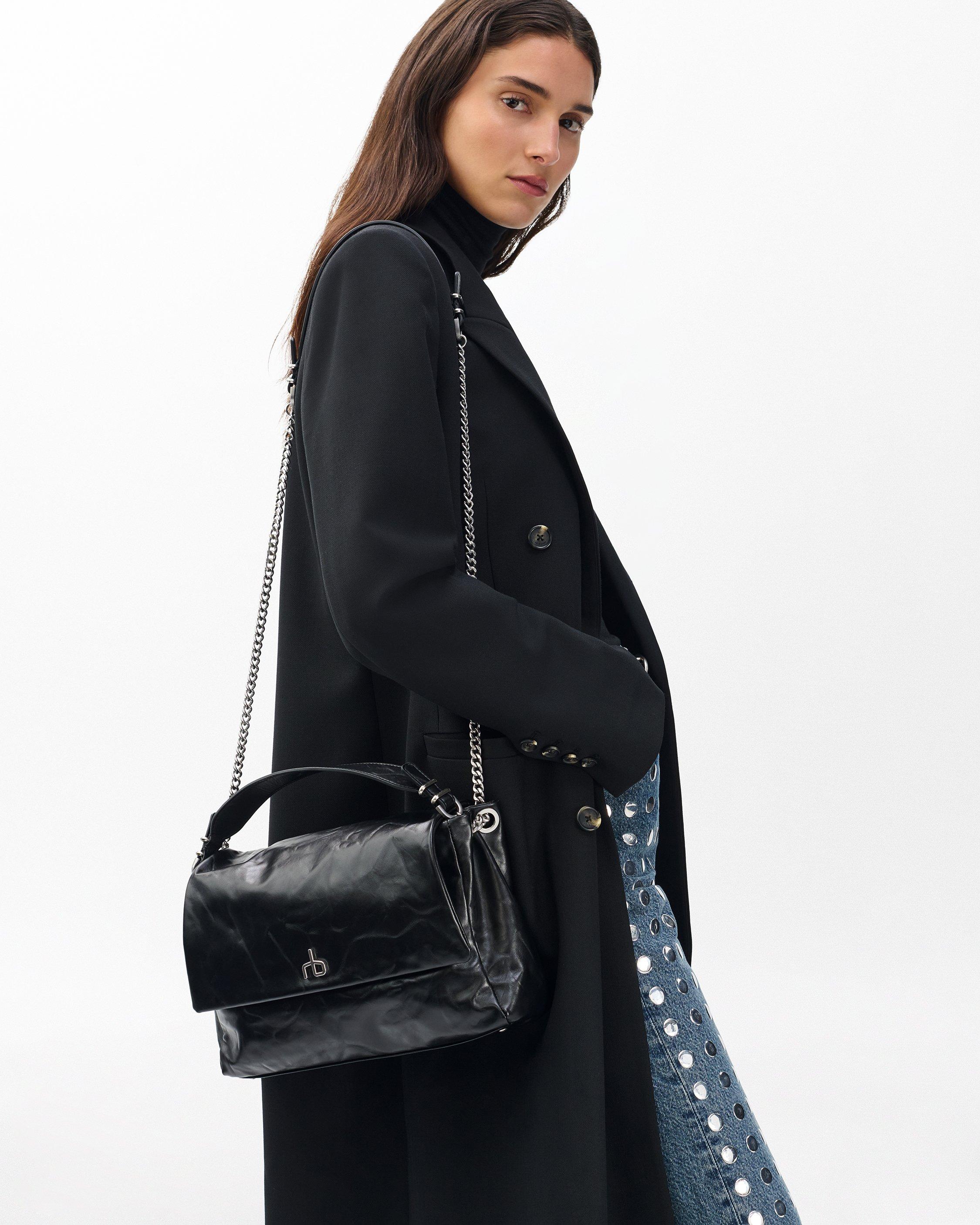 Chelsea Large Flap Bag - Black | rag & bone