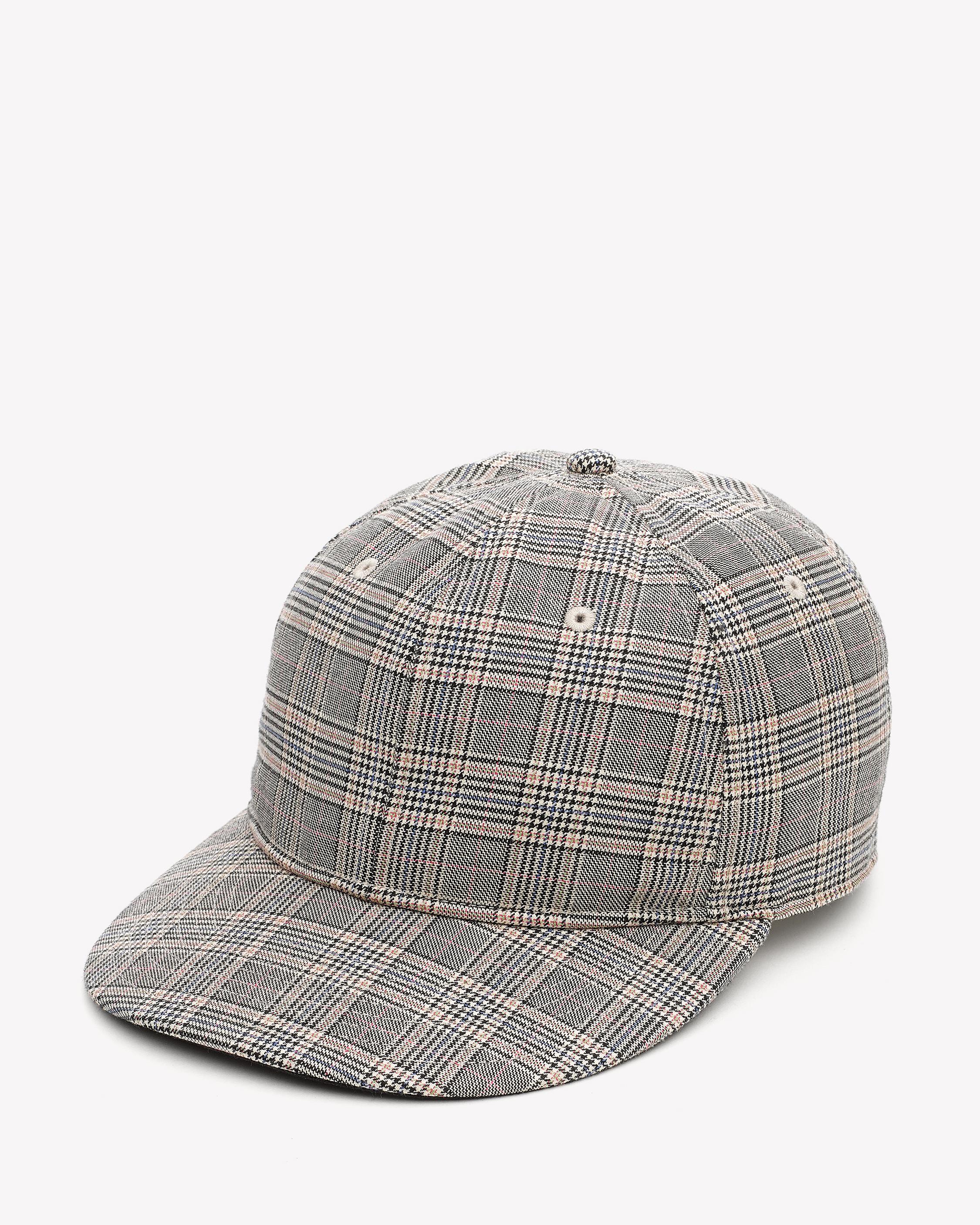 DYLAN BASEBALL CAP - Black/Ivory Plaid | rag & bone