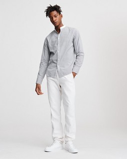 GRANDAD SHIRT - Black/White | rag & bone GRANDAD SHIRT - Black/White | rag & bone