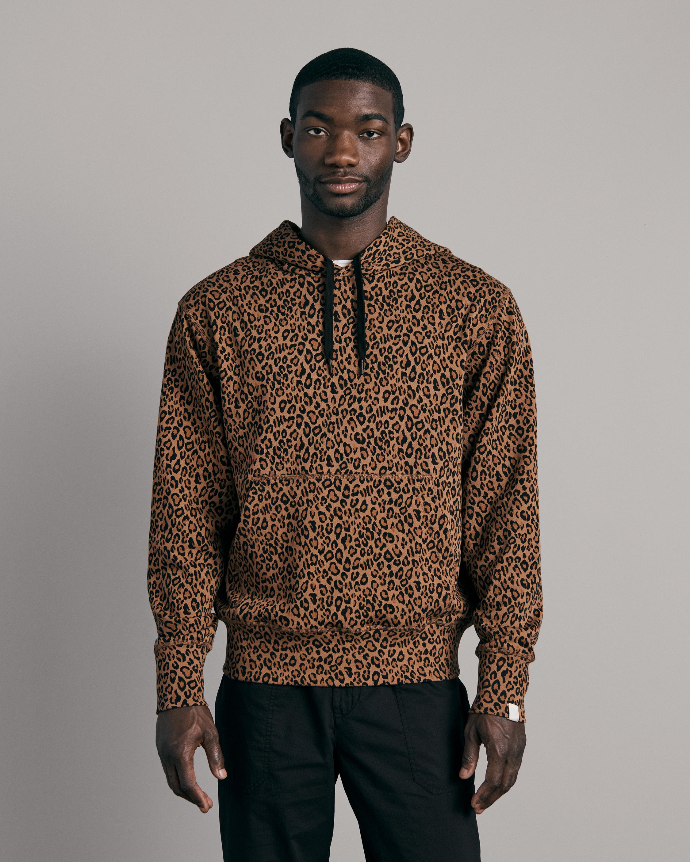 All Over Leopard Cotton Hoodie - Leopard | rag & bone