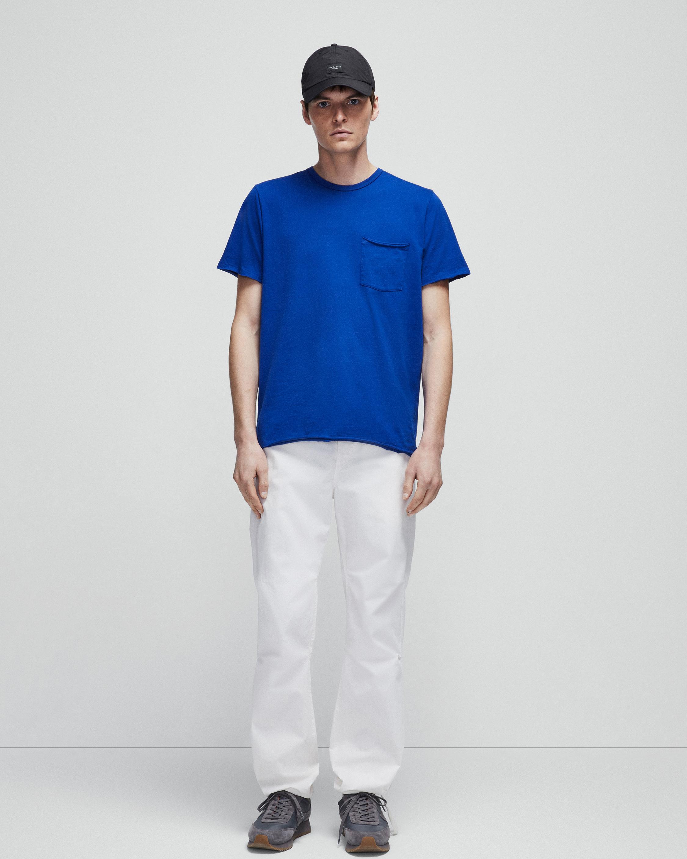 Miles Principal Jersey Tee - Mid Blue | rag & bone