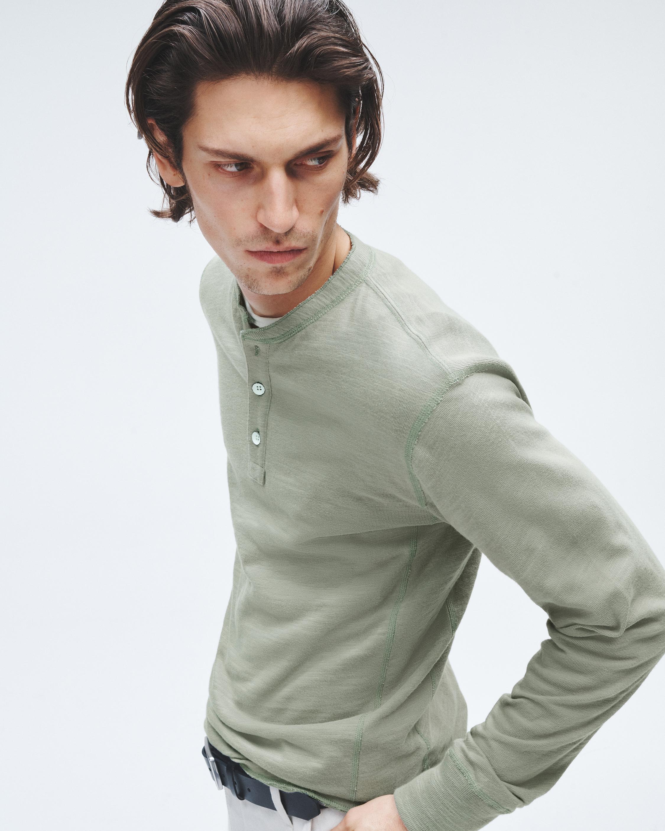 Classic Flame Henley Dark Mint Rag And Bone