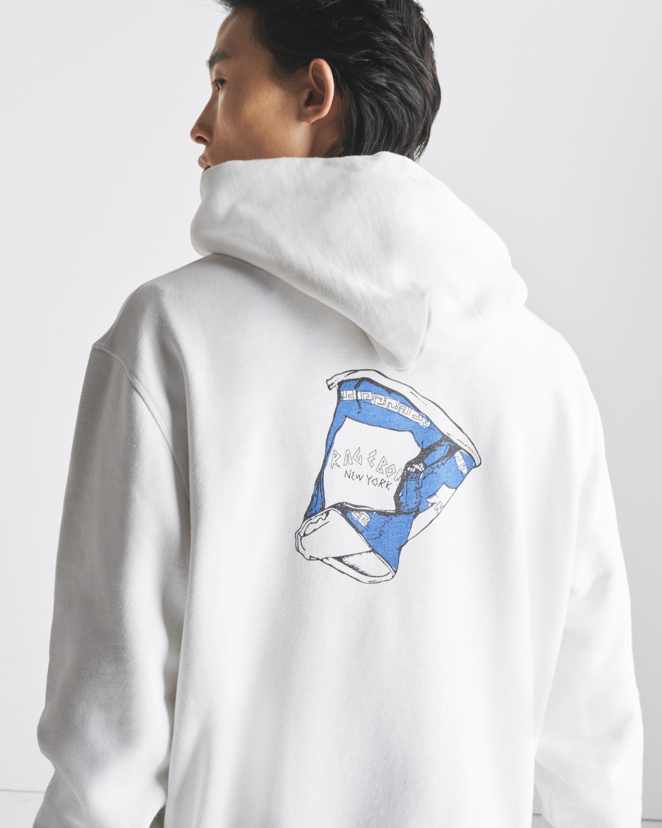 RBNY Coffee Terry Hoodie - White | rag & bone