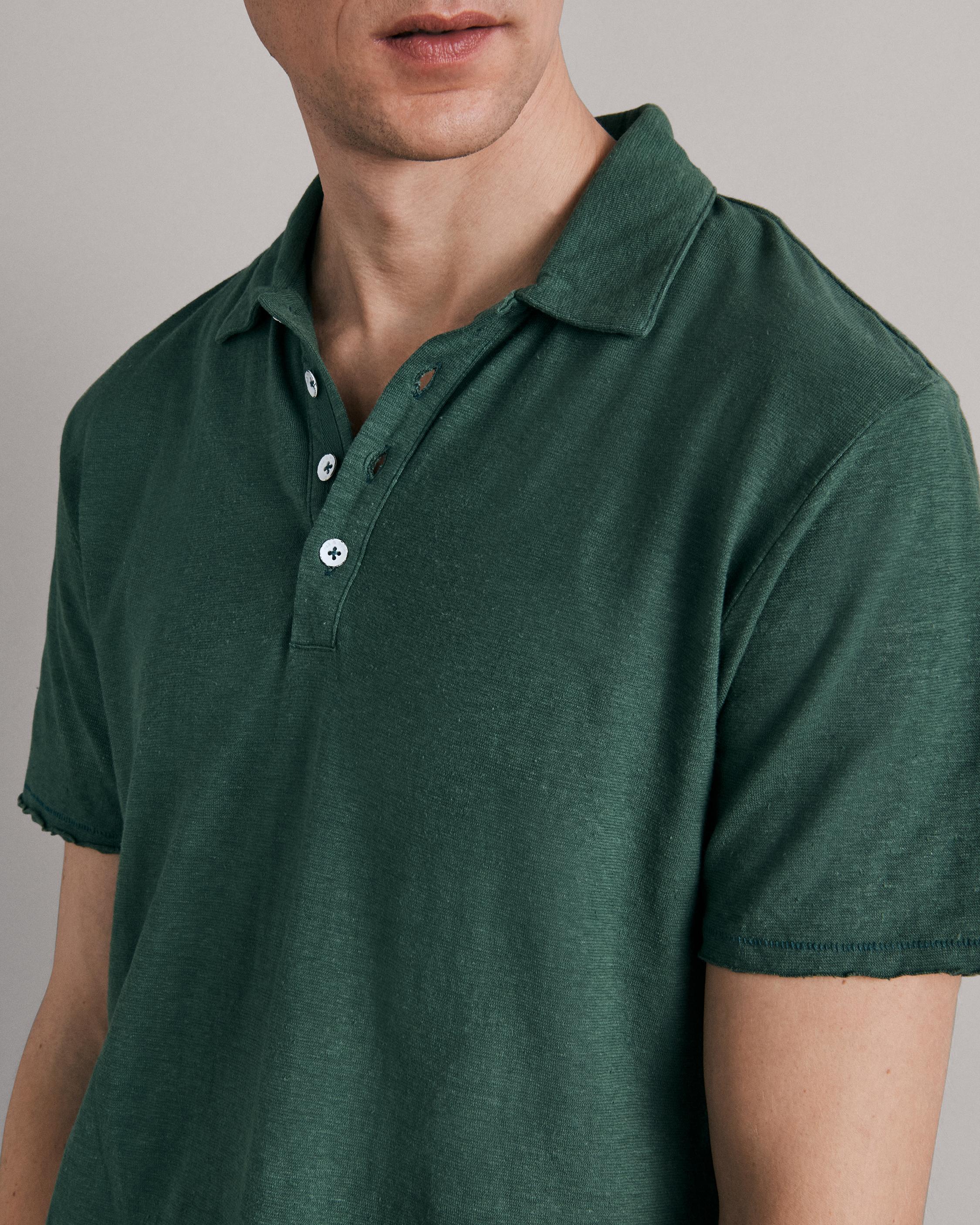 Buy the Linen Blend Polo | rag & bone