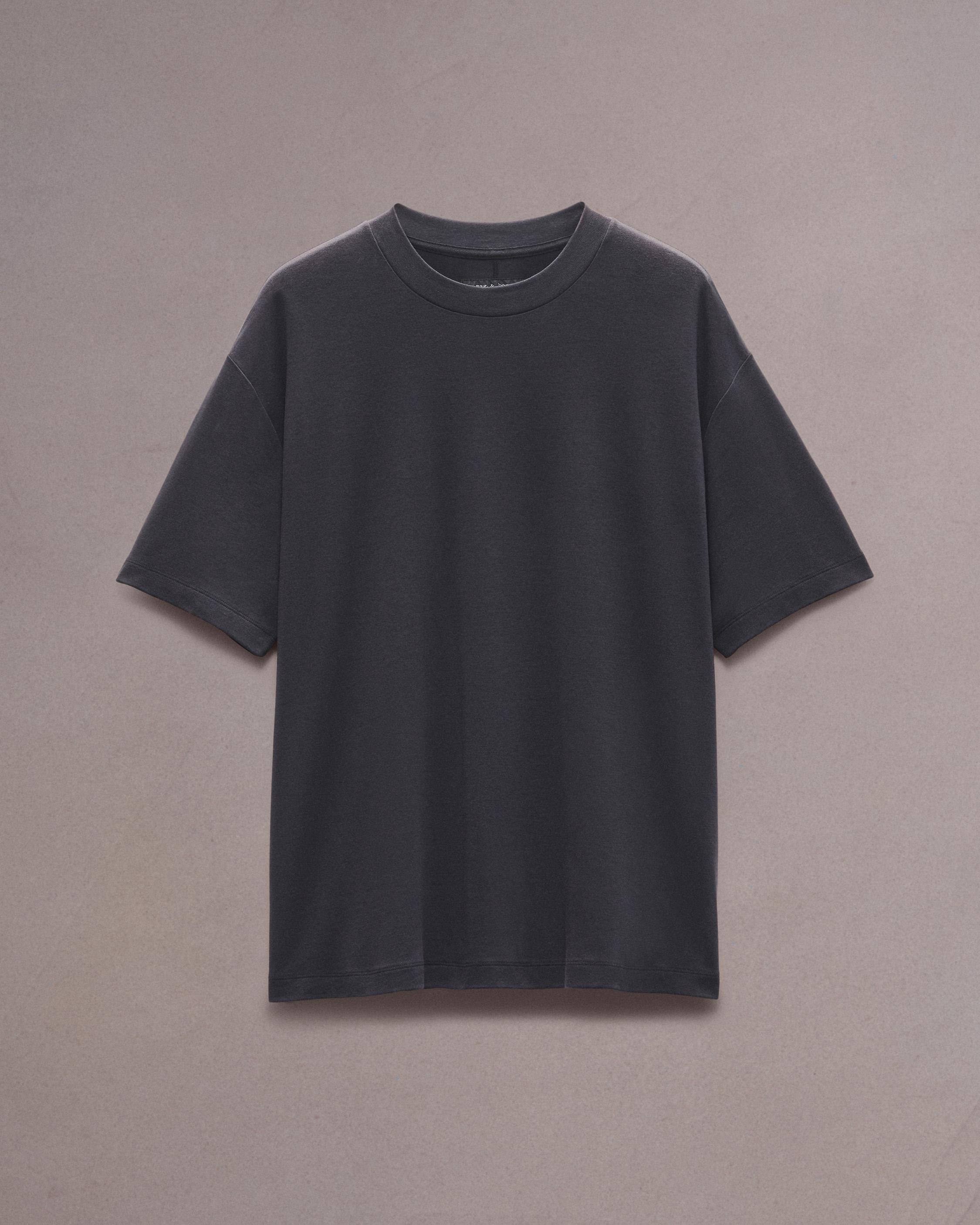 Cliff Relaxed Fit Cotton-Blend Jersey Tee - Black | rag & bone