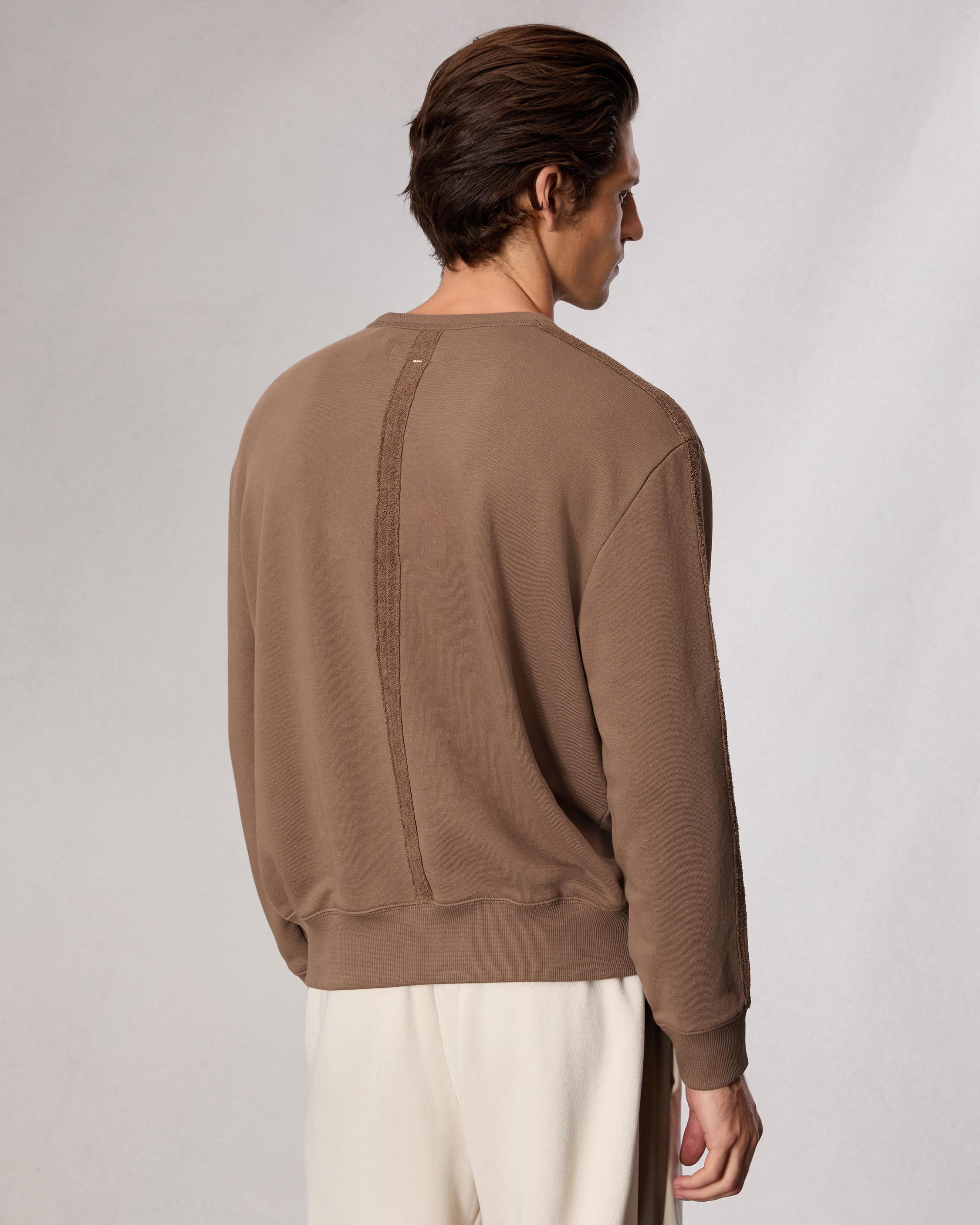 Raw-Edge Cotton Sweatshirt - Brown | rag & bone