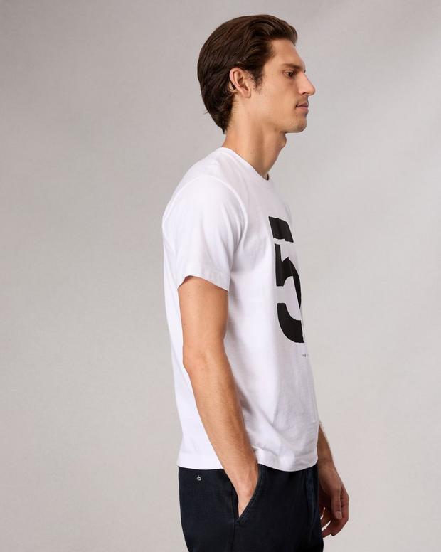 rb Number 5 T-Shirt - Washed White | rag & bone rb Number 5 T-Shirt - Washed White | rag & bone