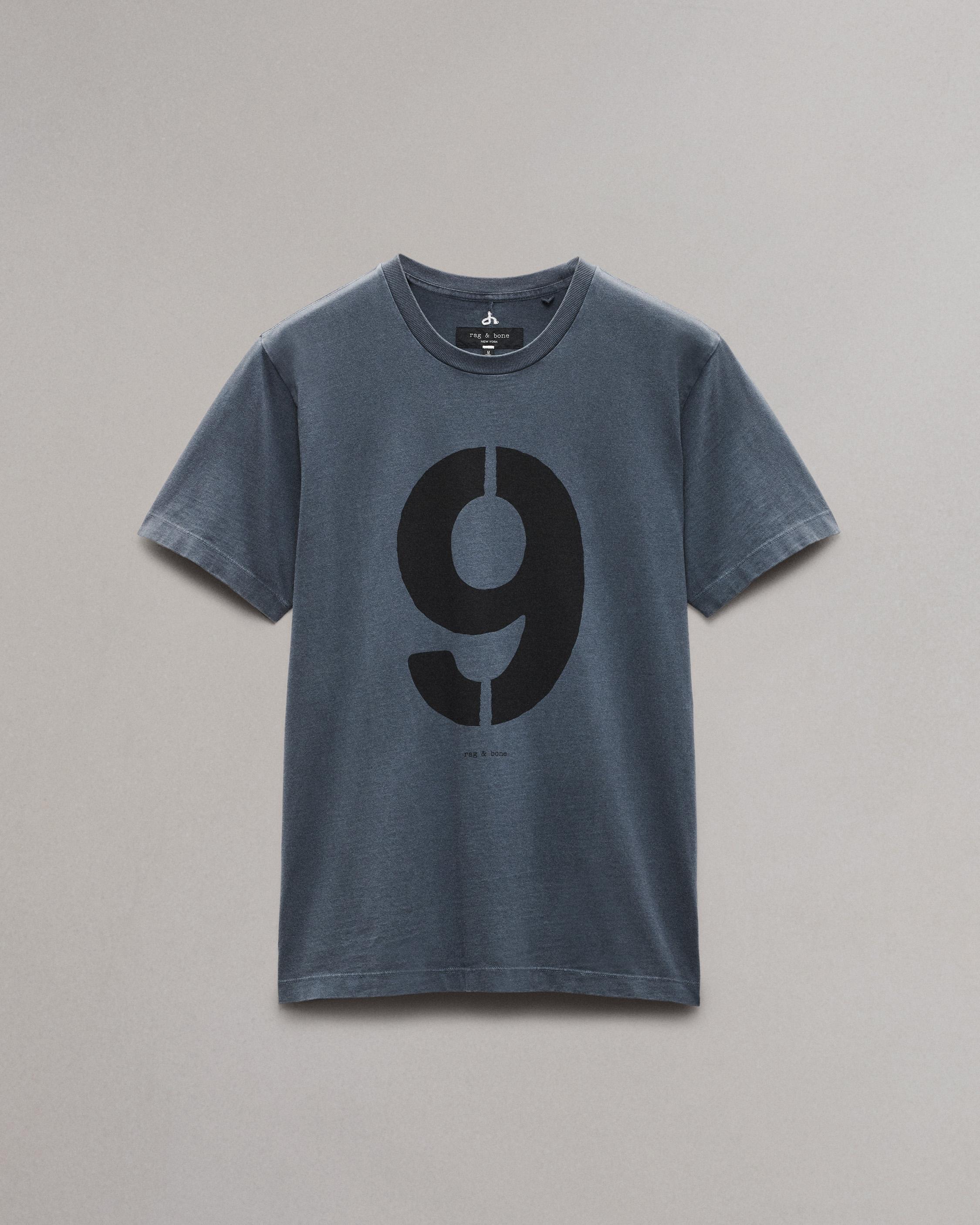 rb Number 9 T-Shirt - Washed Navy | rag & bone