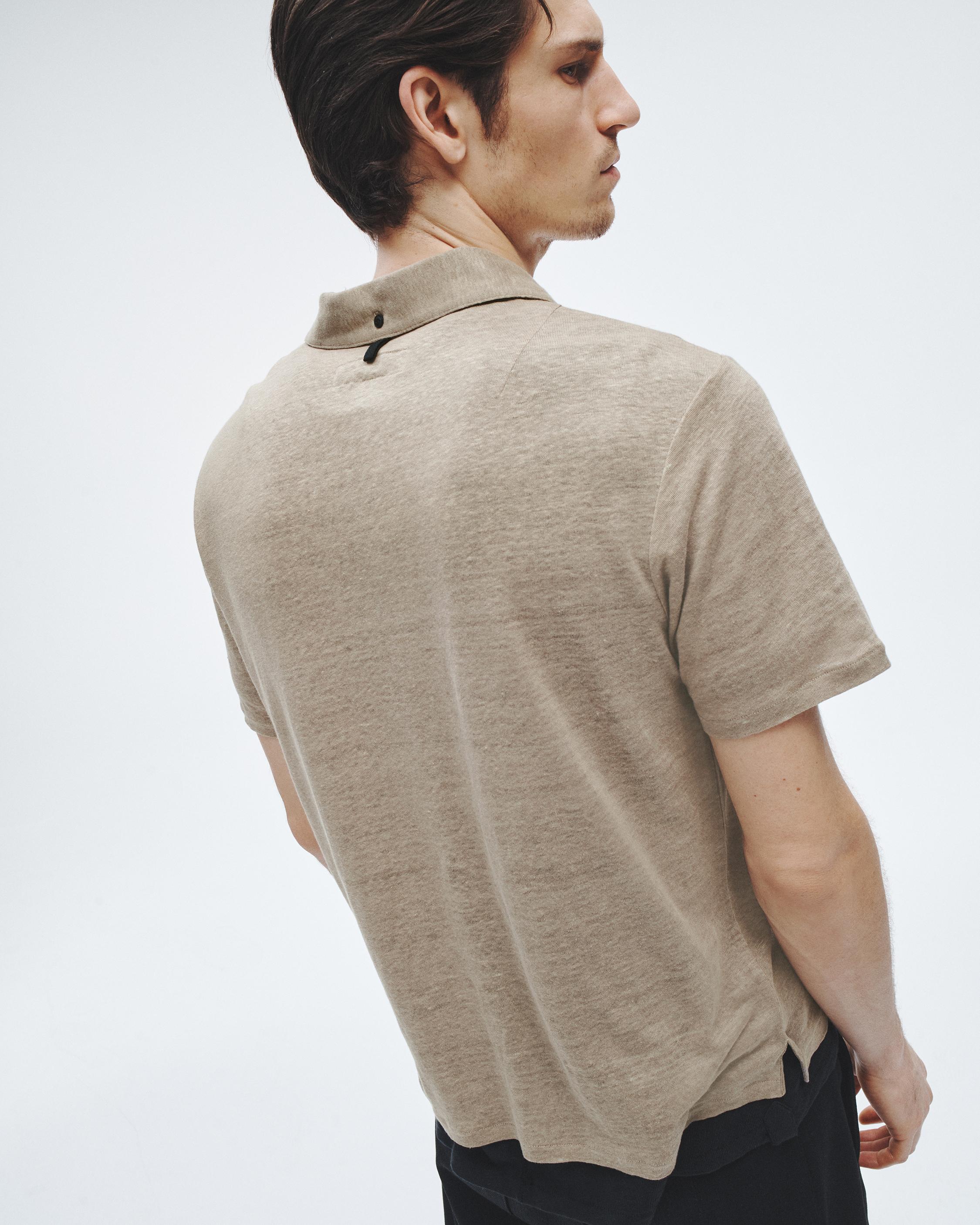 Classic Linen Polo - Taupe | rag & bone