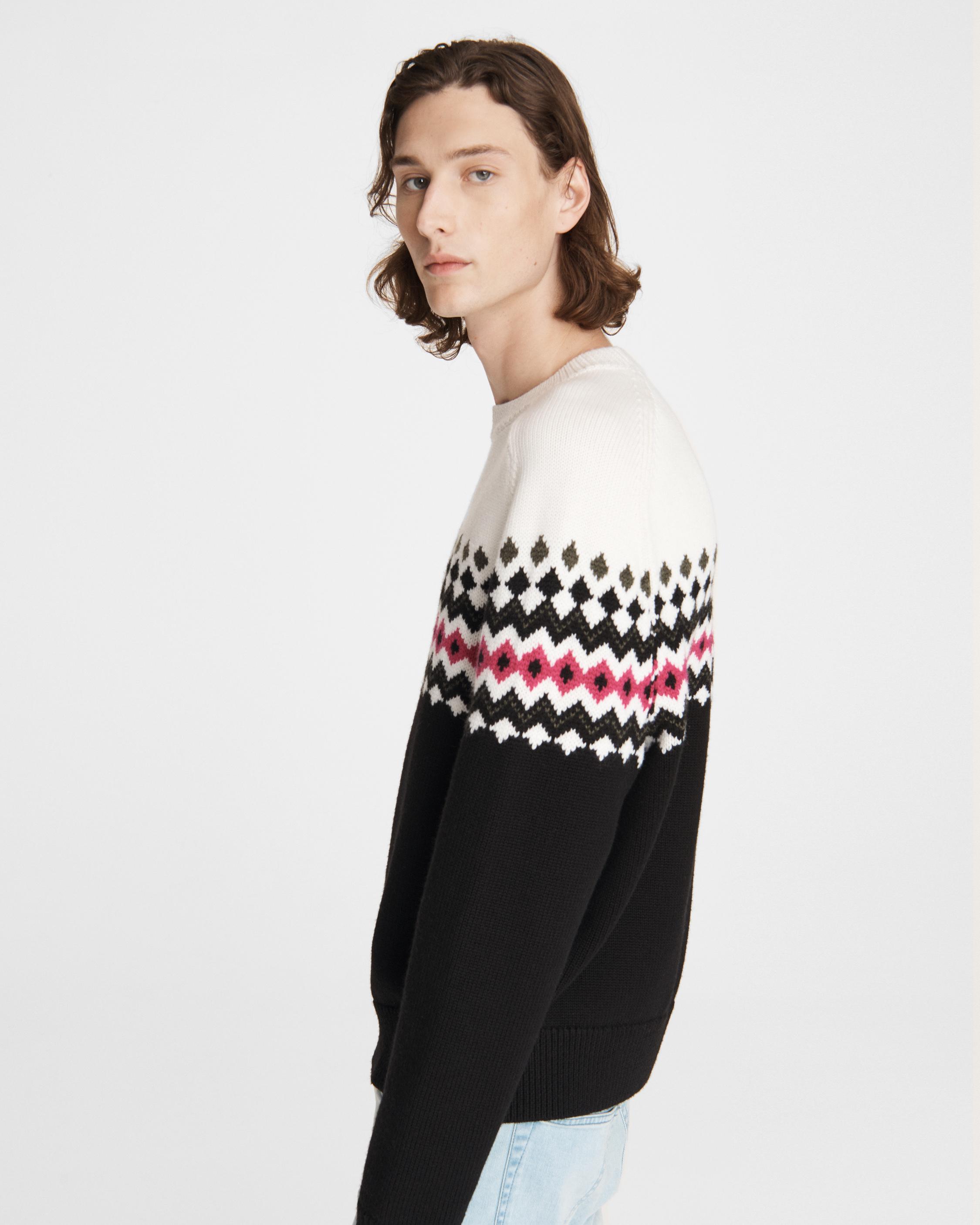 Lloyd Fairisle Wool Crew - Black Multi | rag & bone