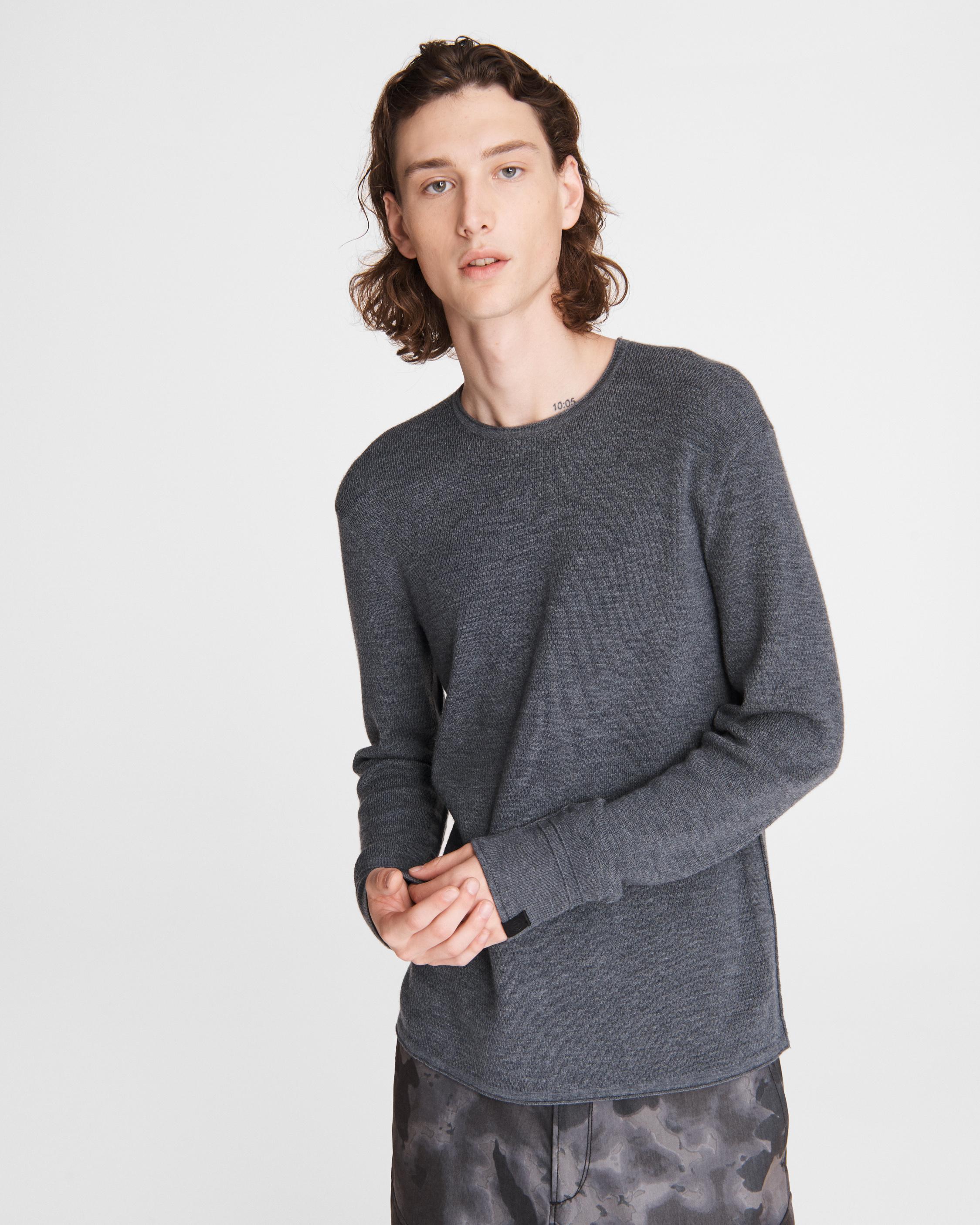 Collin Wool Crew - Hthrd Grey | rag & bone