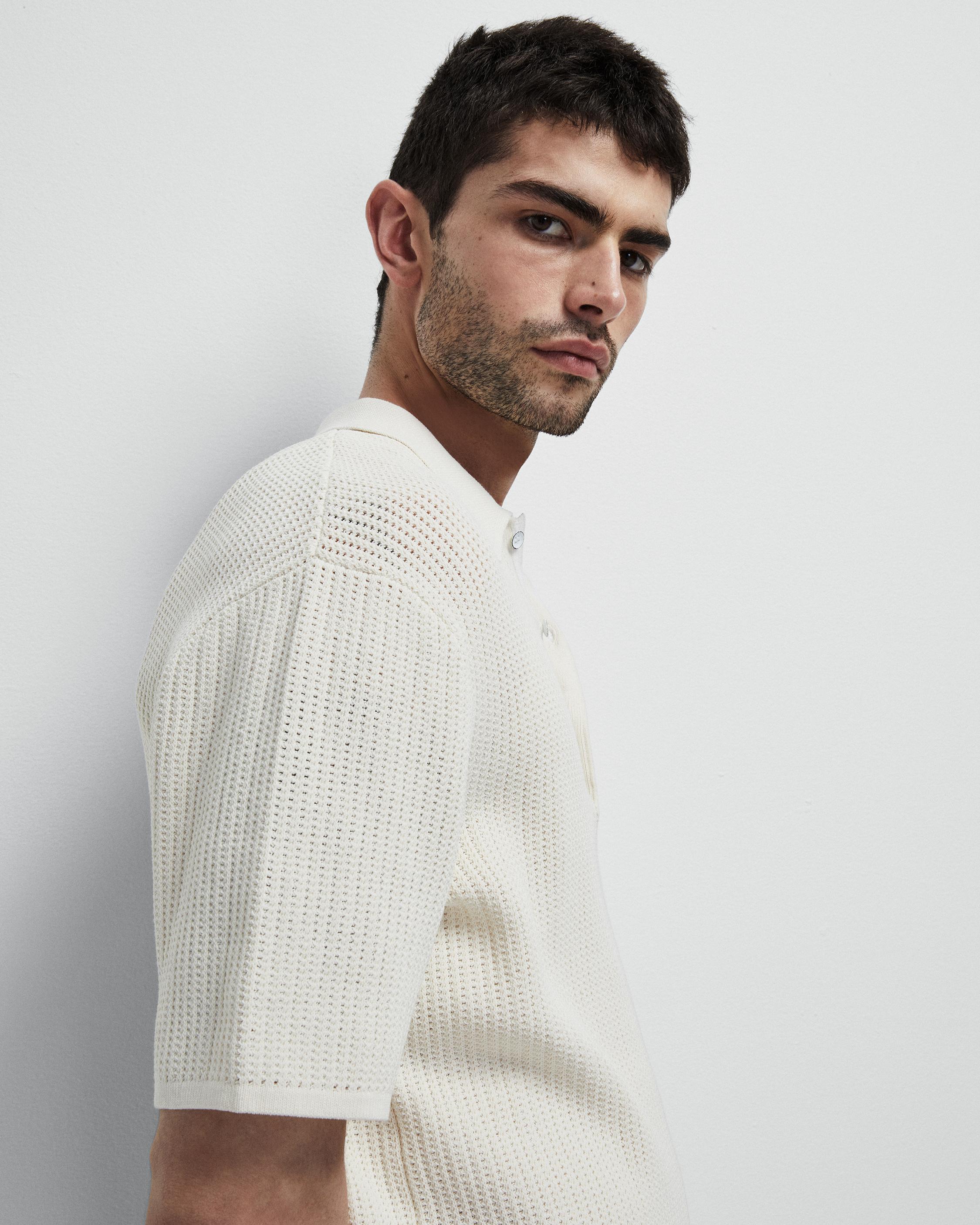 Nolan Corded Cotton Polo - Light Dove | rag & bone