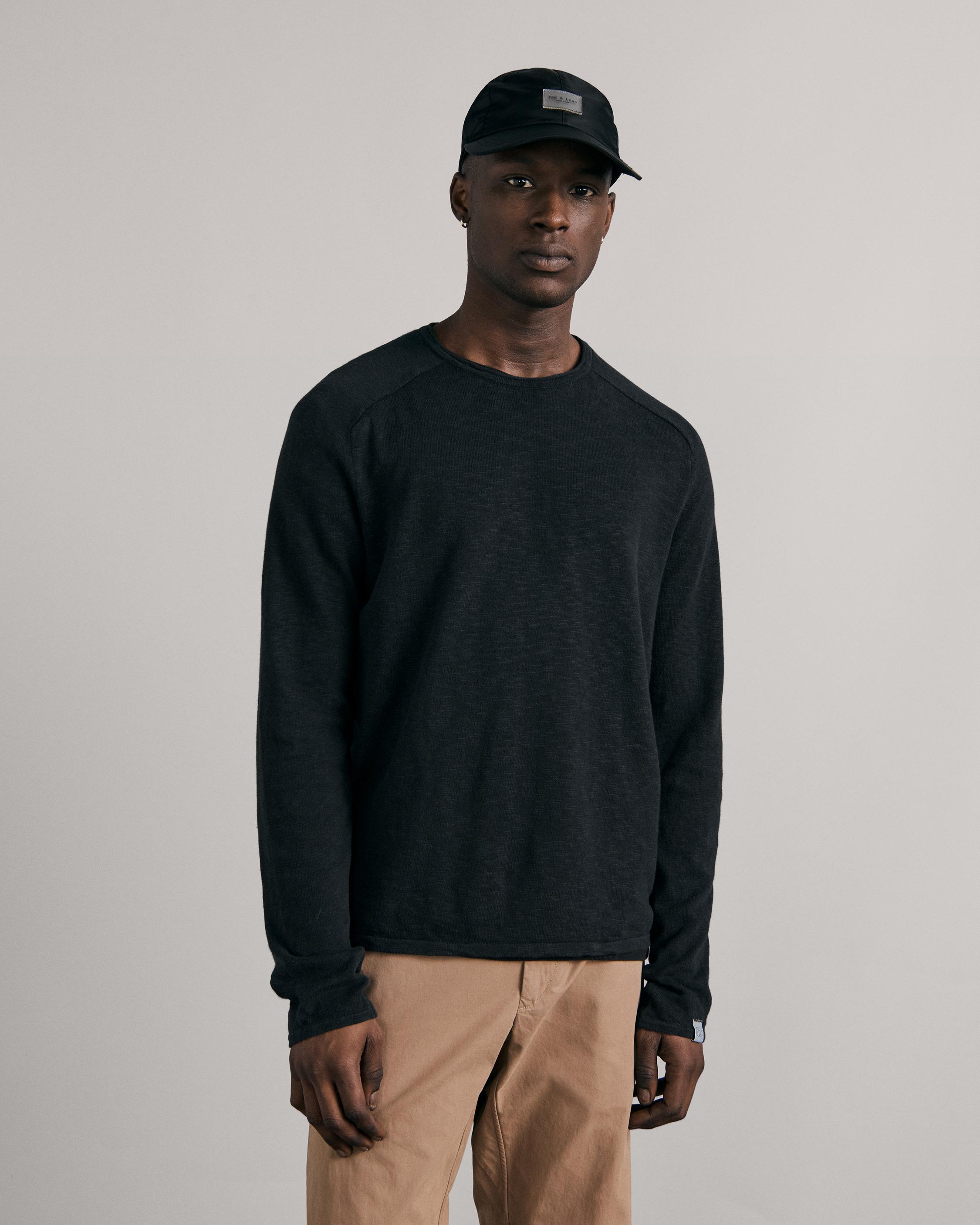 Luke Cotton Crew - Dark Grey | rag & bone