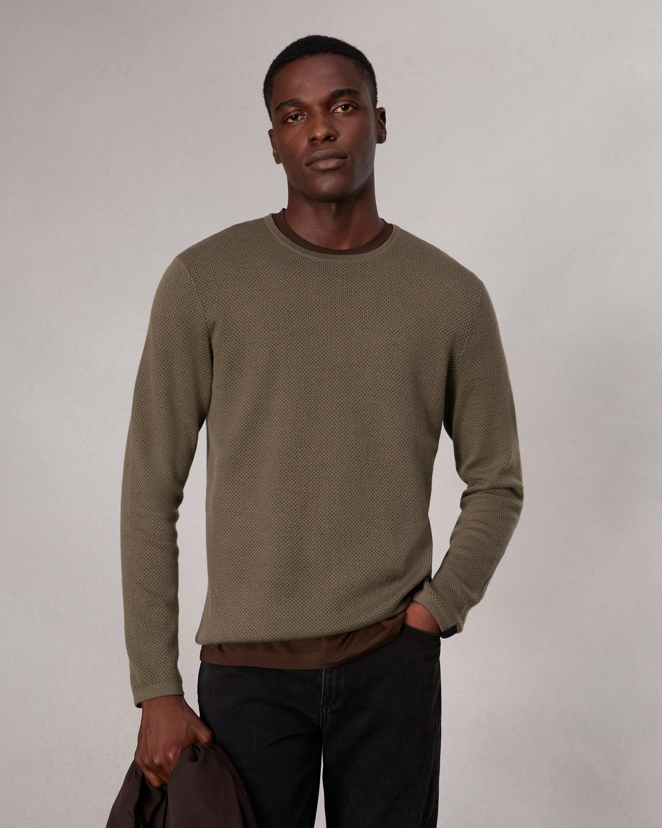 Bennet Slim Fit Crewneck Sweater - Sage | rag & bone