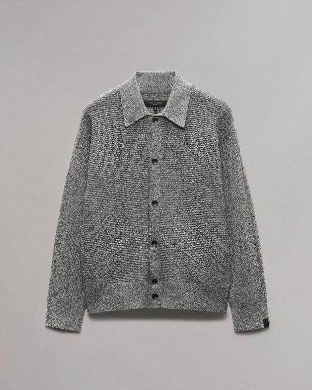 Marled Cotton-Blend Cardigan - Black Multi | rag & bone sale Marled Cotton-Blend Cardigan - Black Multi | rag & bone sale